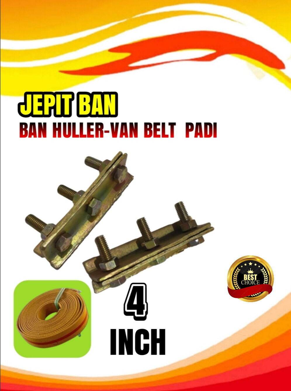 4 inch Jepit ban (Bahan besi Plat) huller-Fan belt padi | Lazada Indonesia