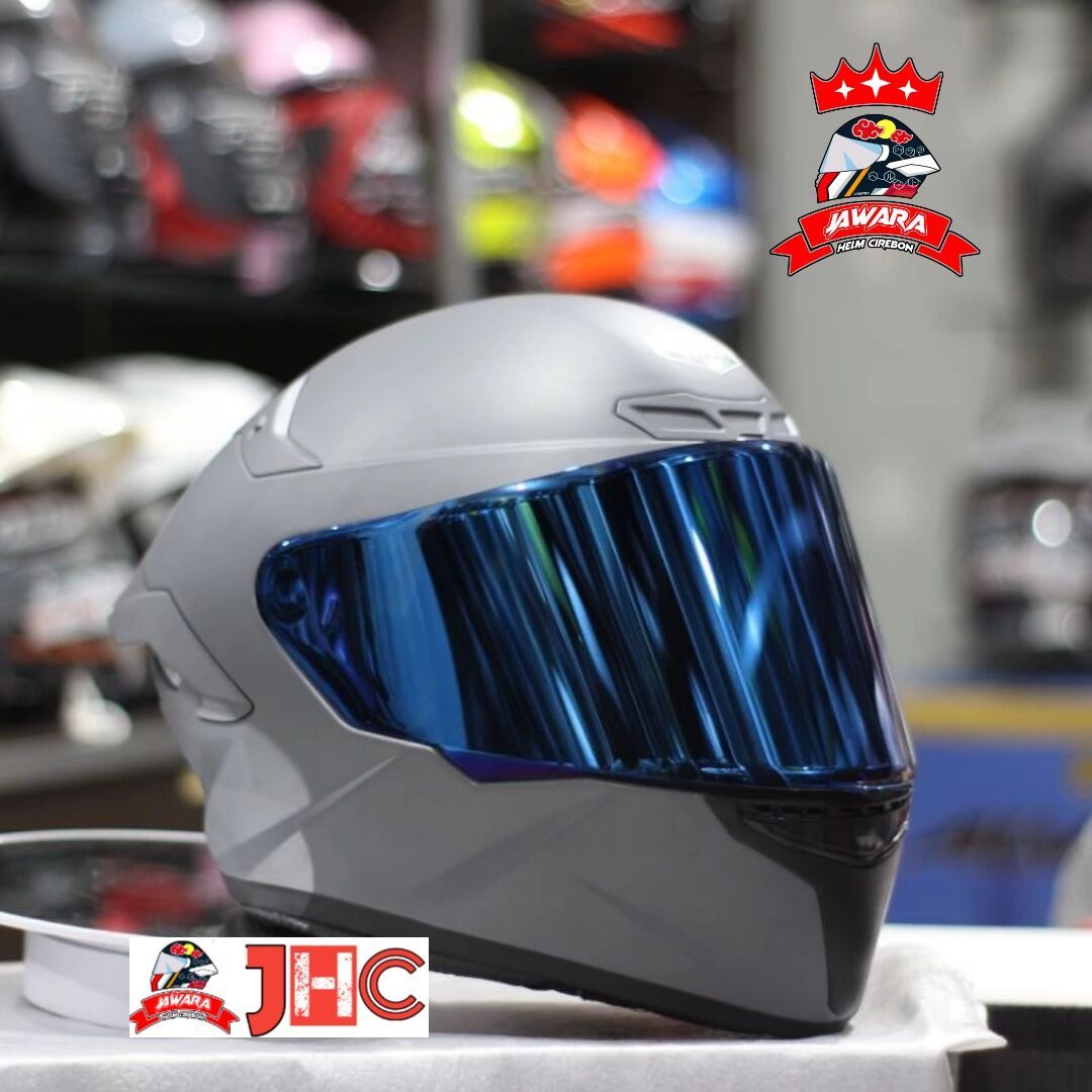 HELM KBR TTC SOLID WARNA GREY DOF HELM FULL FACE ORIGINAL KBR | Lazada ...