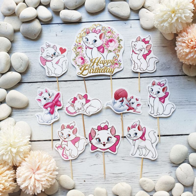 topper toper hiasan tusukan kue cake nasi tumpeng ulang tahun happy ...