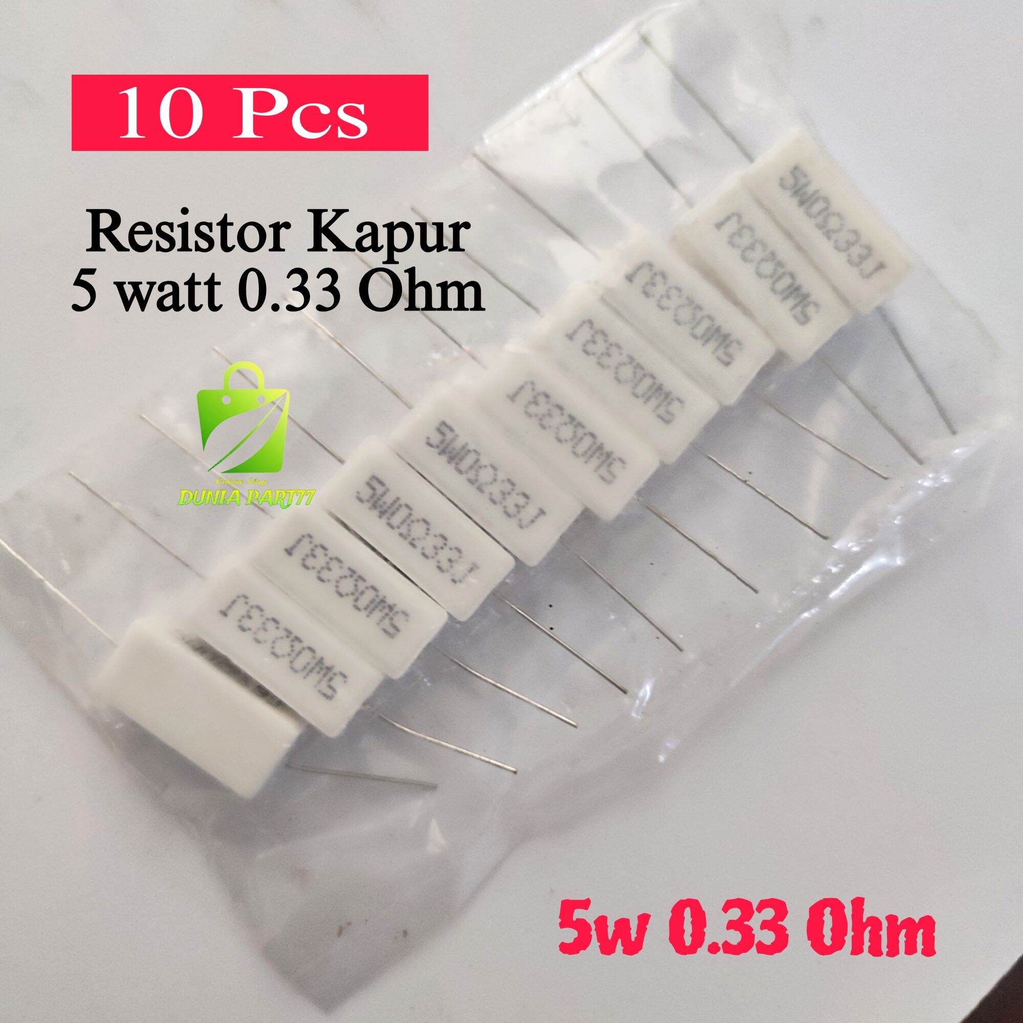 RESISTOR KAPUR 5 WATT 0.33 OHM resistor kapur 5w 0,33 ohm | Lazada Indonesia