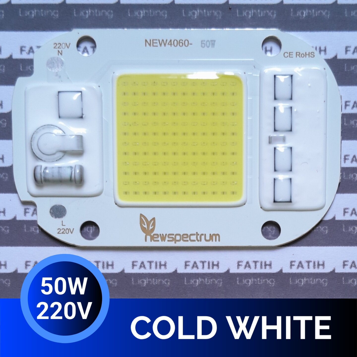 LED COB 50 Watt 220 Volt AC Cold White | Lazada Indonesia