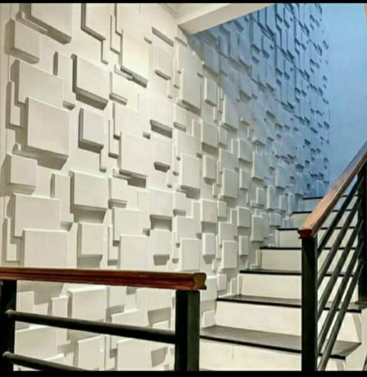 wallpanel beton roster bata tempel anti tampias varian motif warna abu ...
