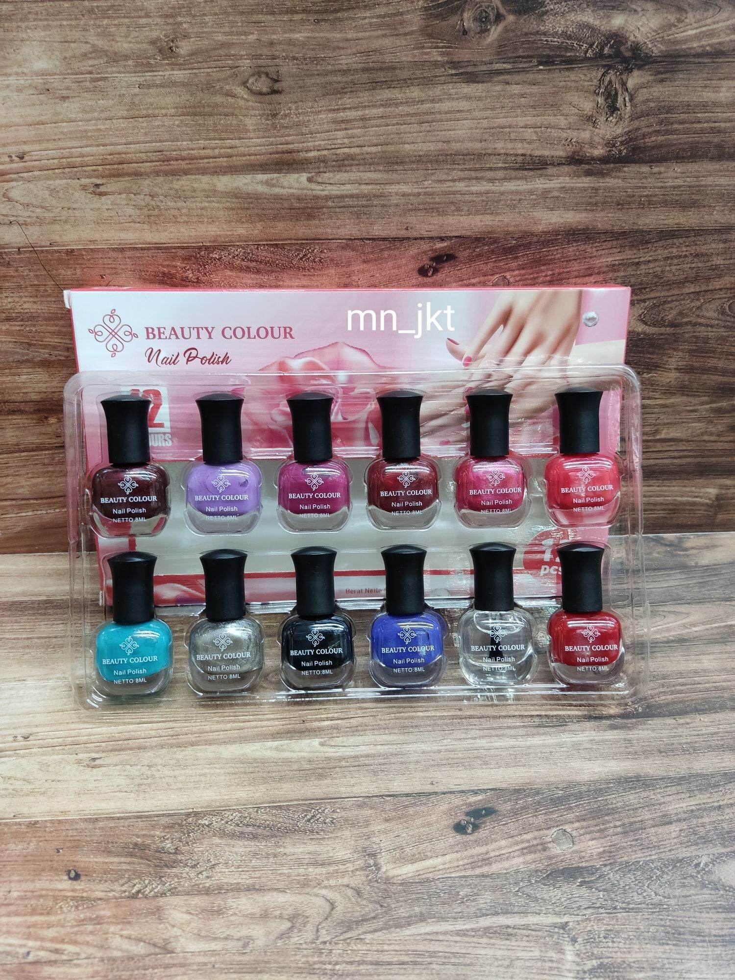 Kutek beauty colour papan gepeng 8ml [ 1 lusin ] | Lazada Indonesia