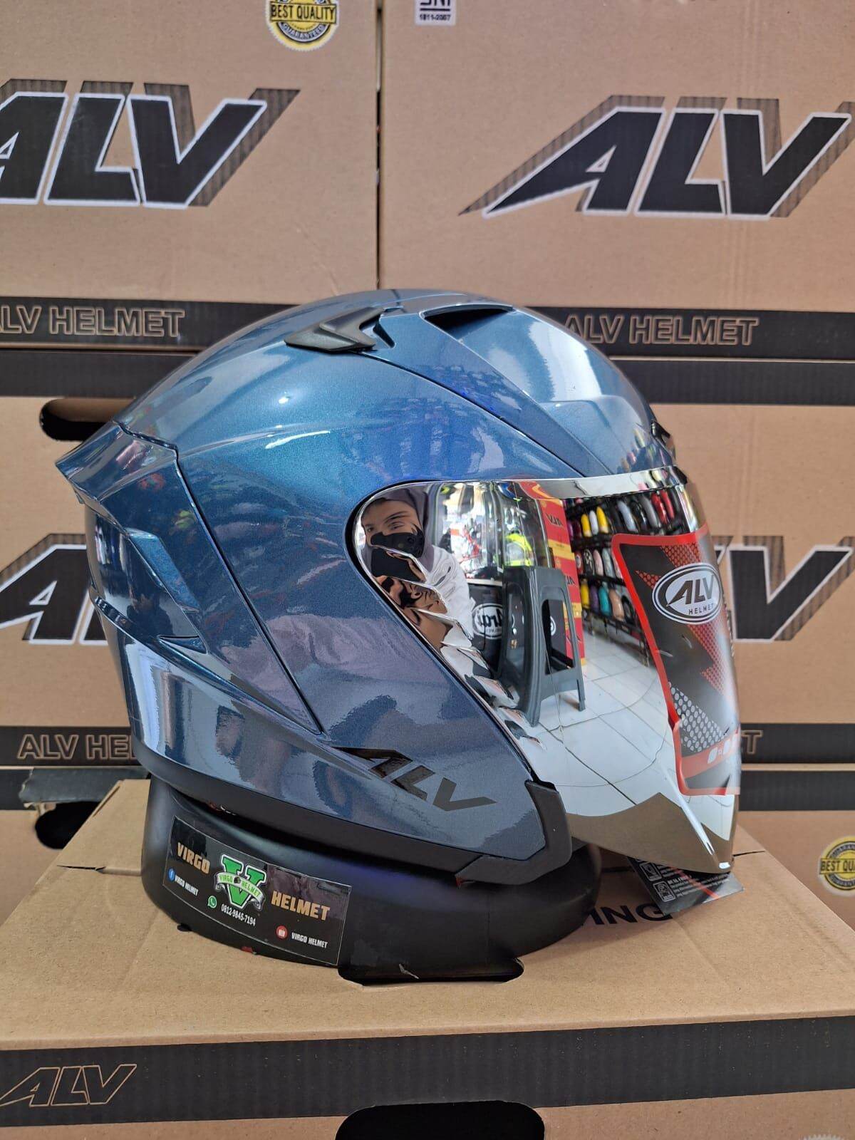 helm alv ultron solid dack tail doff dan glossy sni original alv ...