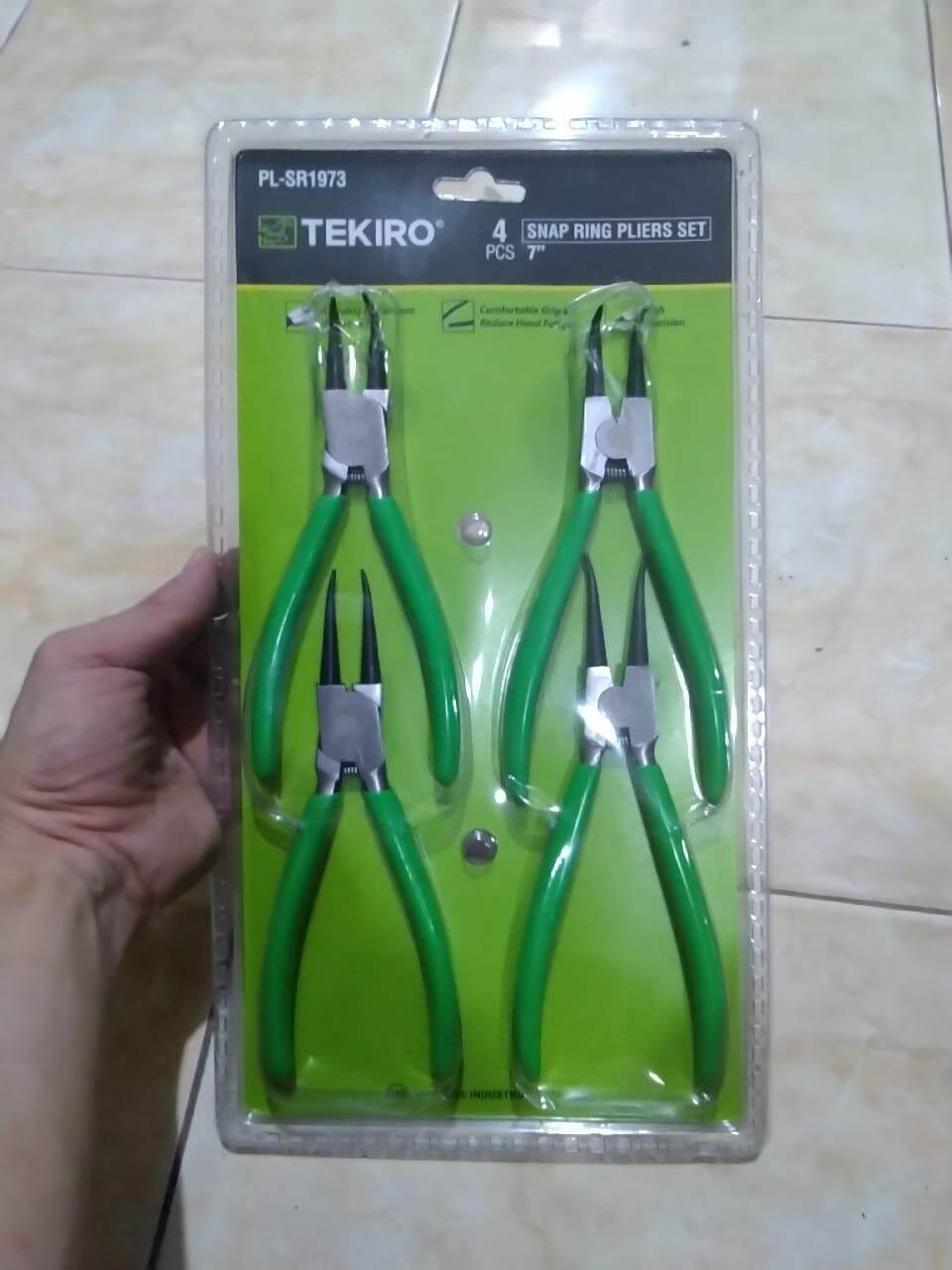 TEKIRO snap ring pliers set 4pcs 7inch tang circlip ORIGINAL | Lazada ...