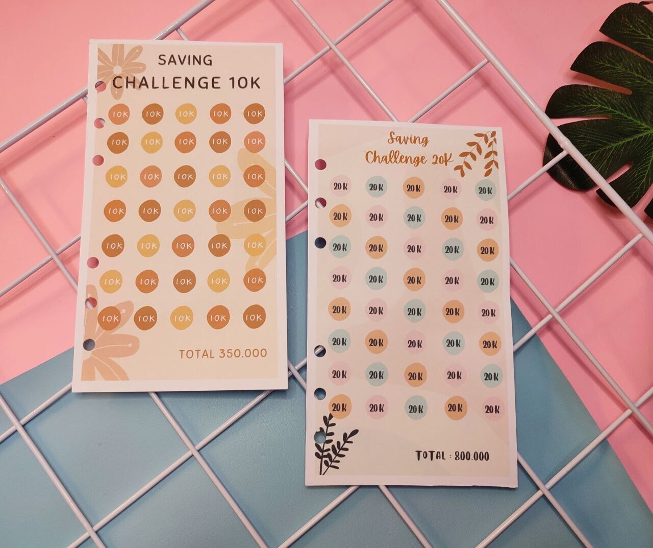 Loose Leaf Kertas Isian Binder A6 Refill Saving Challenge Tabungan ...