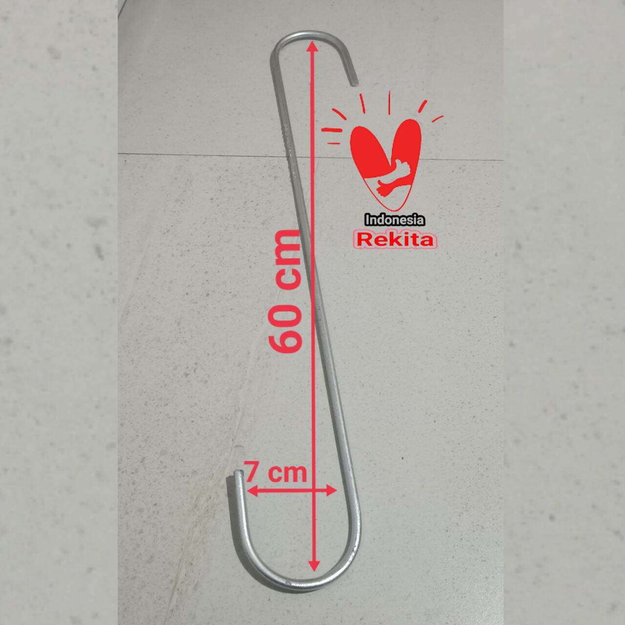 Besi S pengait besar kuat beban 30 kg besi pengait kanopi besi cantolan ...