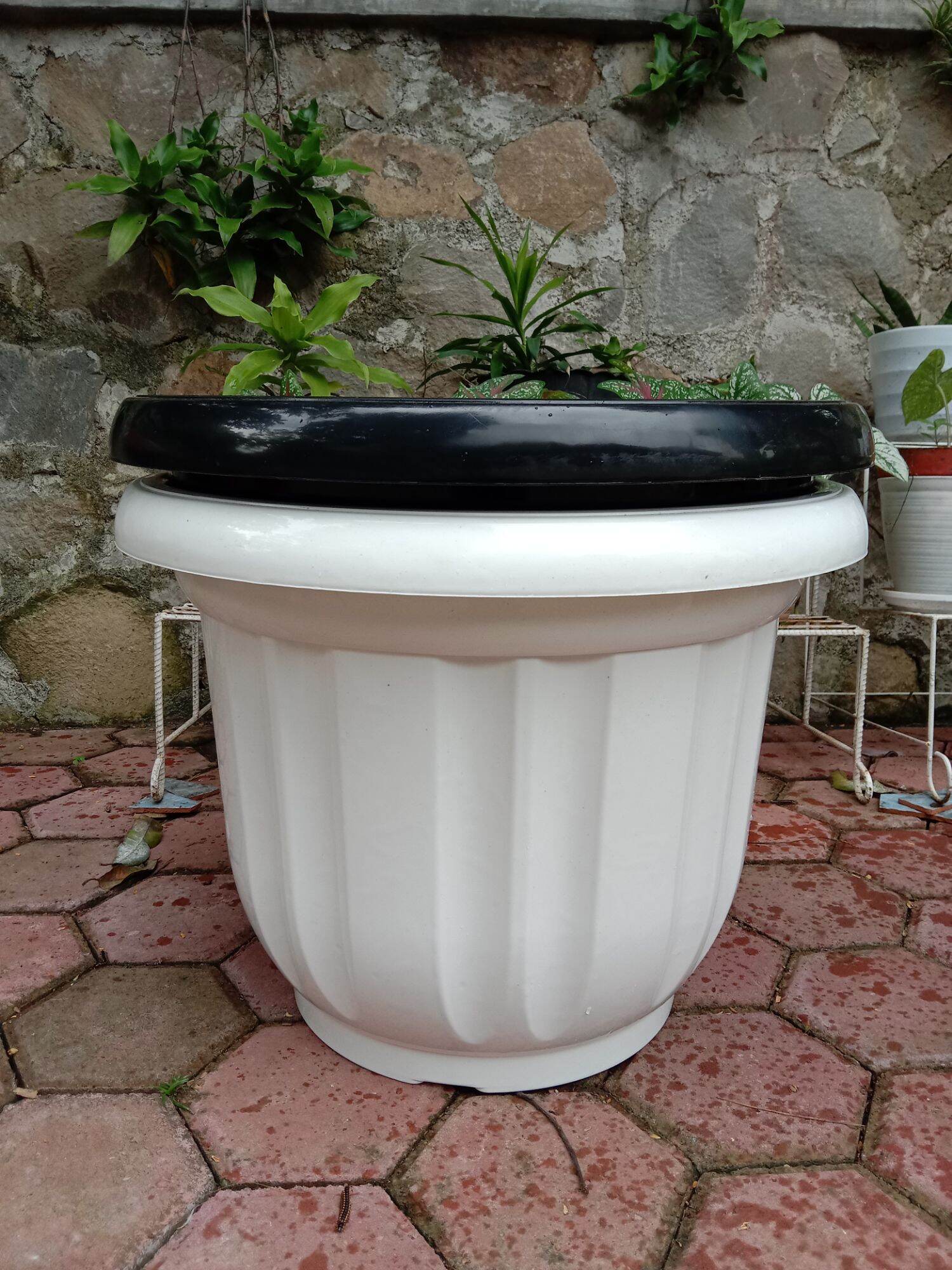 POT BUNGA BESAR JUMBO UKURAN 60 CM / POT BUNGA DIAMETER 60 CM EBONY ...