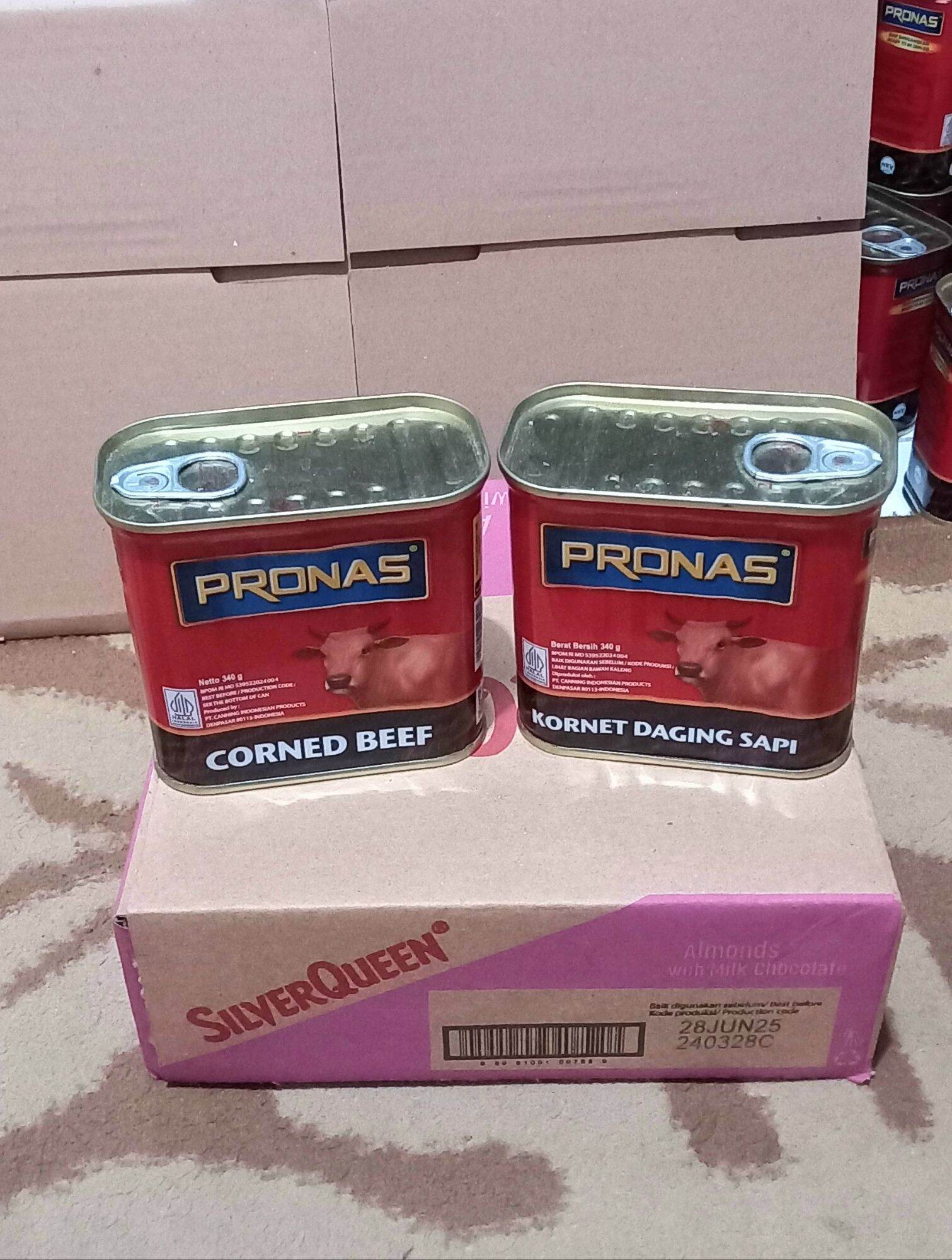 PRONAS Kornet Sapi 340gr Corned Beef kemasan kaleng, Expired Desember 2025 | Lazada Indonesia