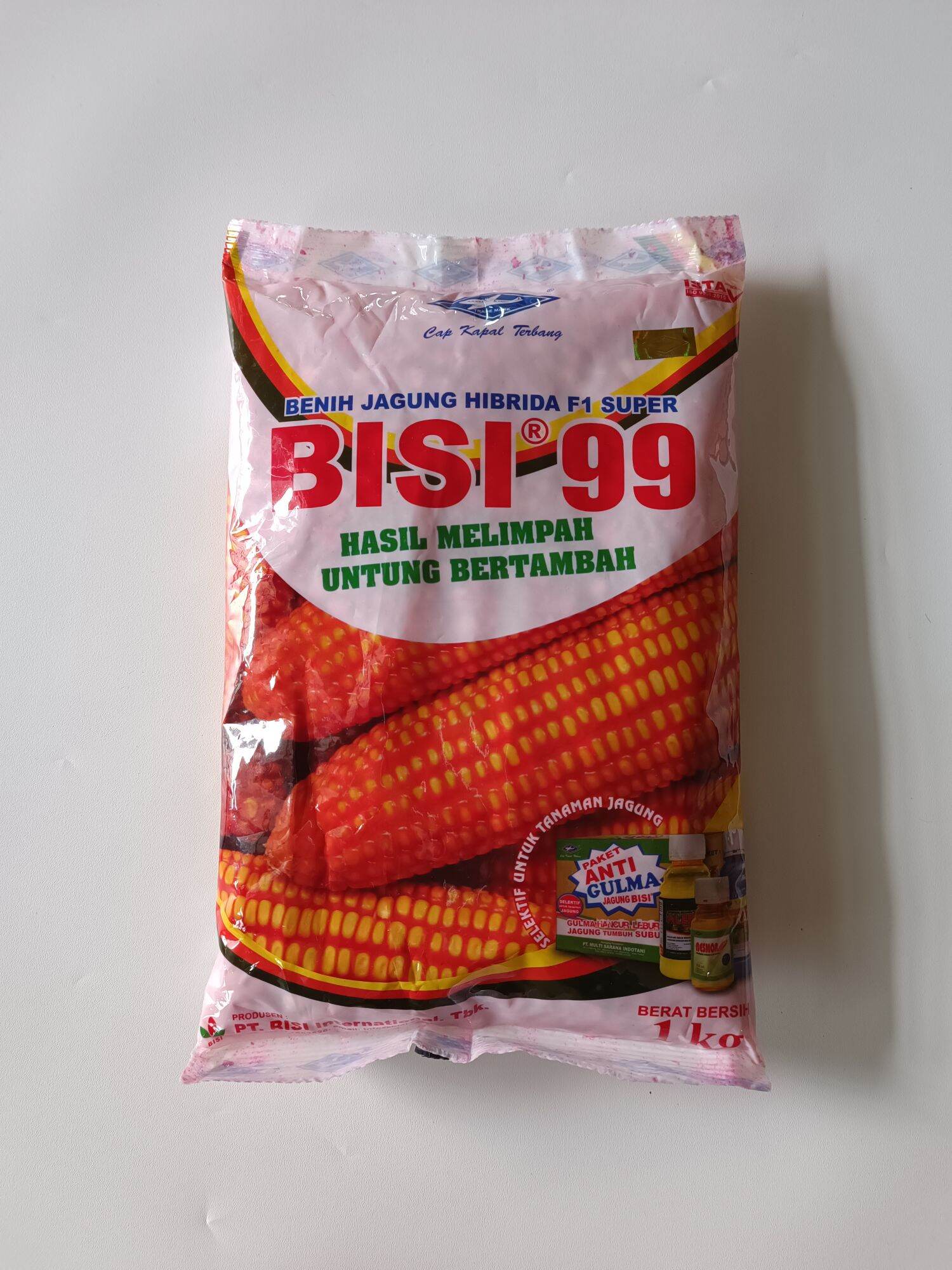 BISI 99 F1 Benih Jagung Hibrida Super Cap Kapal Terbang isi 1 kg ...
