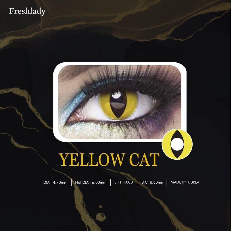 SOFTLENS MATA KUCING KUNING COSPLAY IMPORT RESMI KEMENKES | Lazada ...