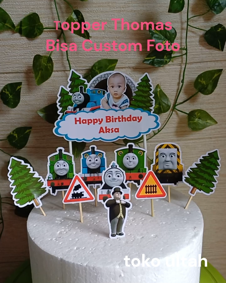 Topper Thomas Custom Foto untuk Hiasan Kue Ulang Tahun / Ultah Anak ...