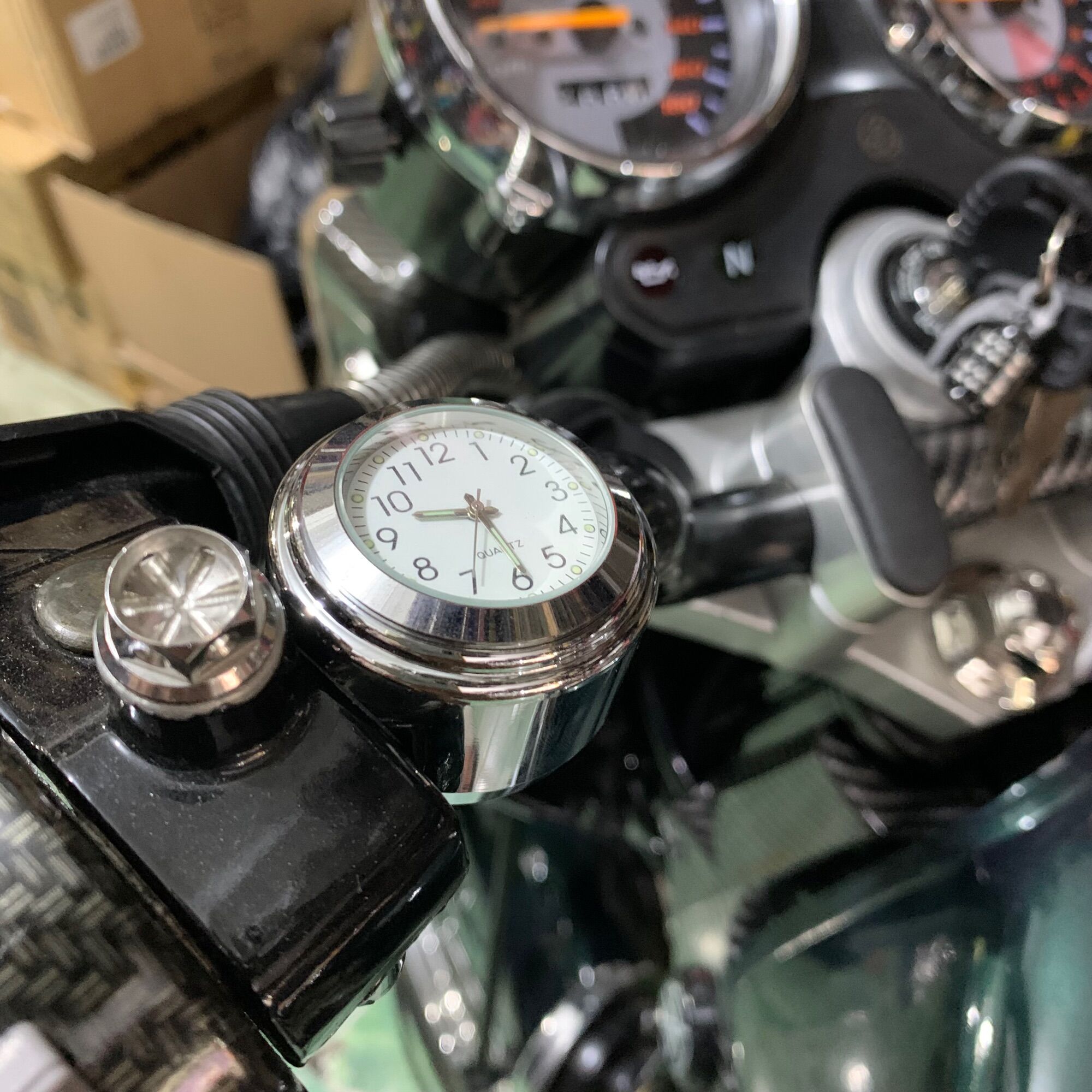 JAM UNTUK STANG MOTOR / SETANG MOTOR UNIVERSAL , BISA UNTUK SEMUA MOTOR ...