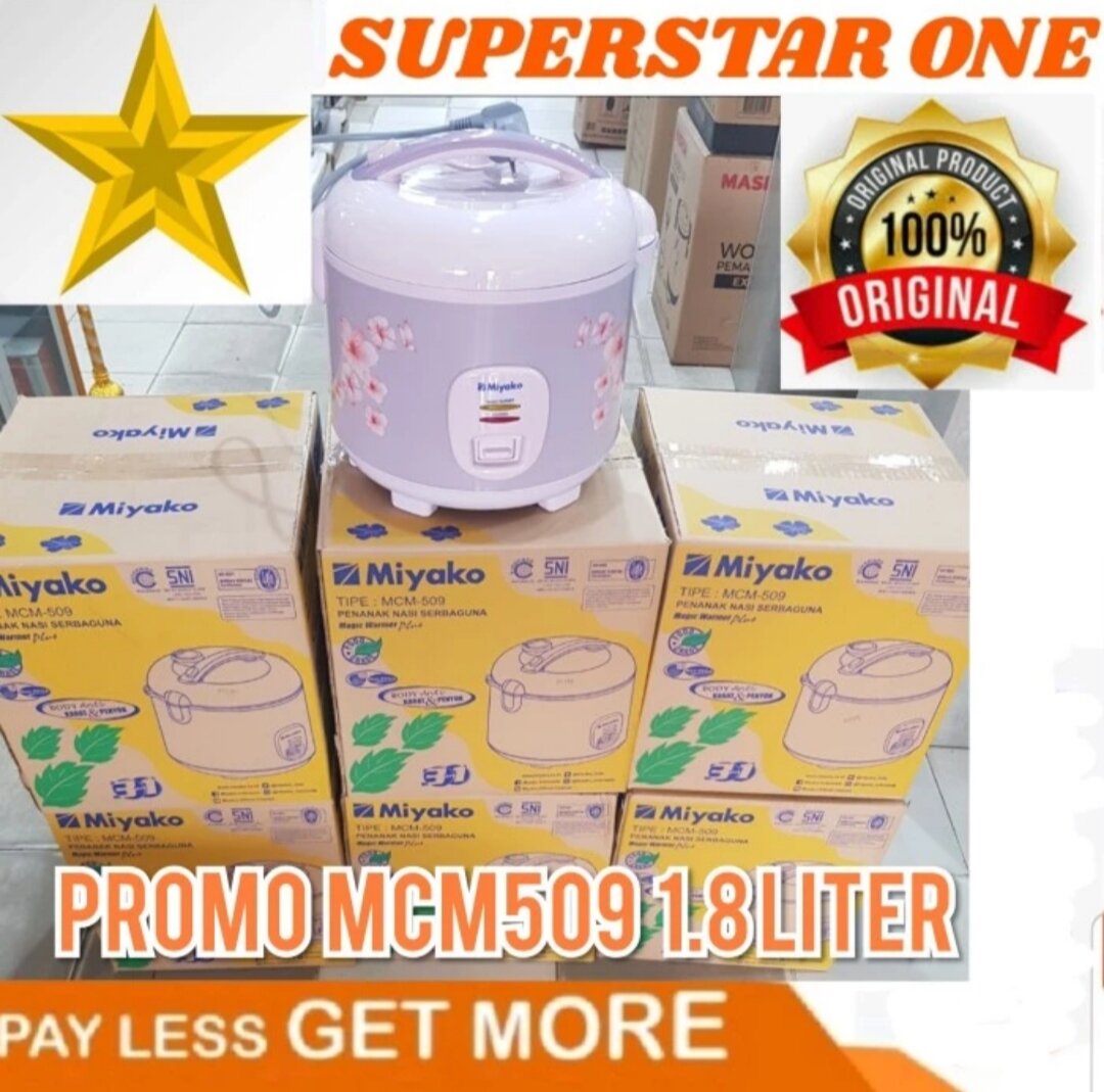 magic com miyako mcm-509 1.8liter mcm509, mcm 509 1.8lt | Lazada Indonesia