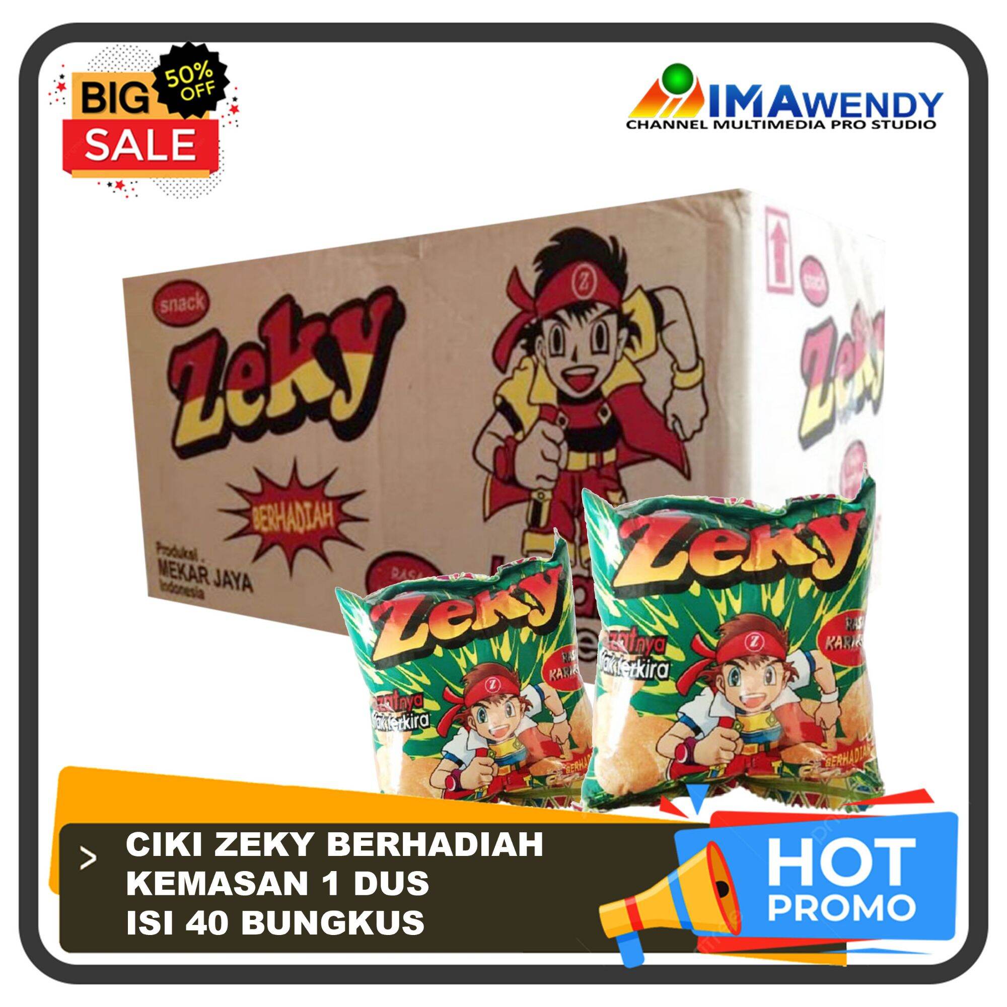Chiki ZEKY BERHADIAH UANG Kemasan 1 Dus isi 40 Bungkus | Lazada Indonesia