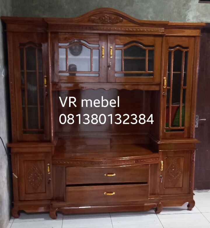 BUPET TV/PAJANGAN MODEL DUA LACI KAYU JATI | Lazada Indonesia
