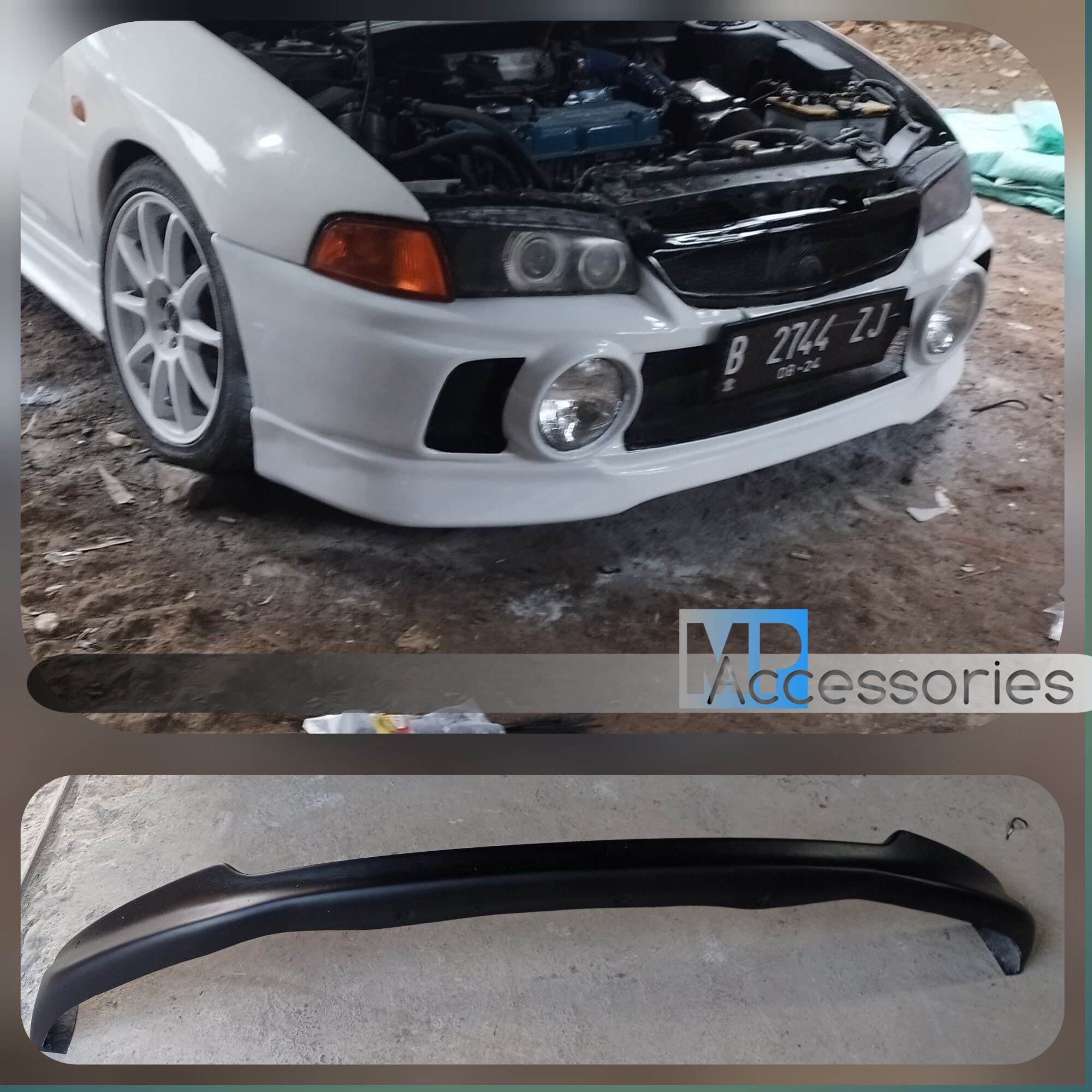 Bodykit lips bumper depan Mitsubishi lancer DK4/Evo4 tahun 1995-2000 berbahan dasa Dasar ...
