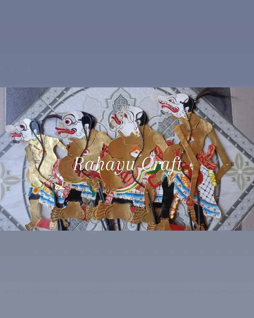 Wayang kulit Punokawan emas/Wayang punokawan Seno Nugroho | Lazada ...