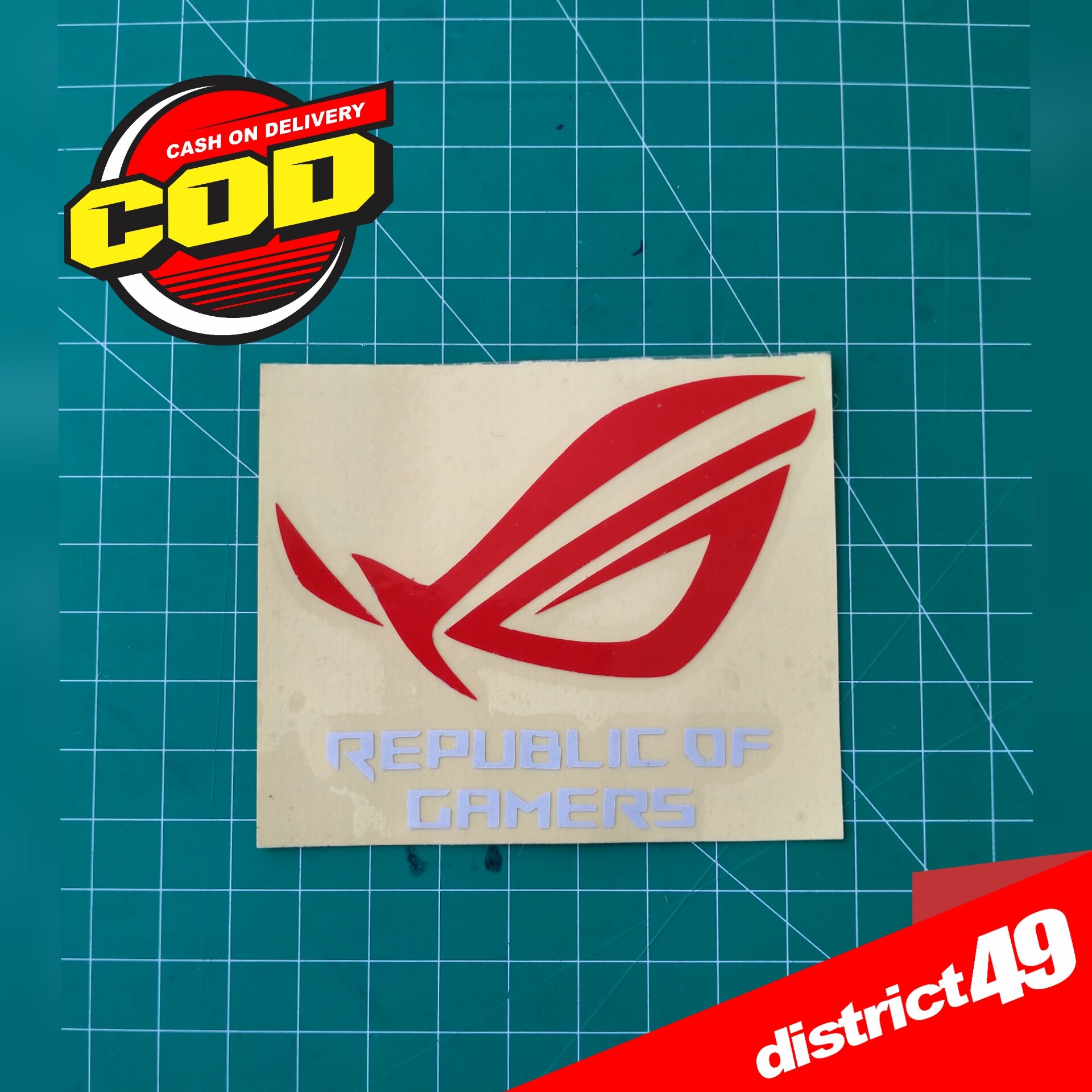 Cutting sticker ROG Logo - Sticker cutting ROG Logo - Stiker ROG ...