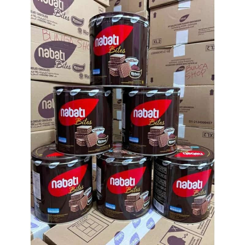 Jajanan Kaleng Nabati Coklat, Jajanan Kaleng Wafer Coklat, Nabati ...