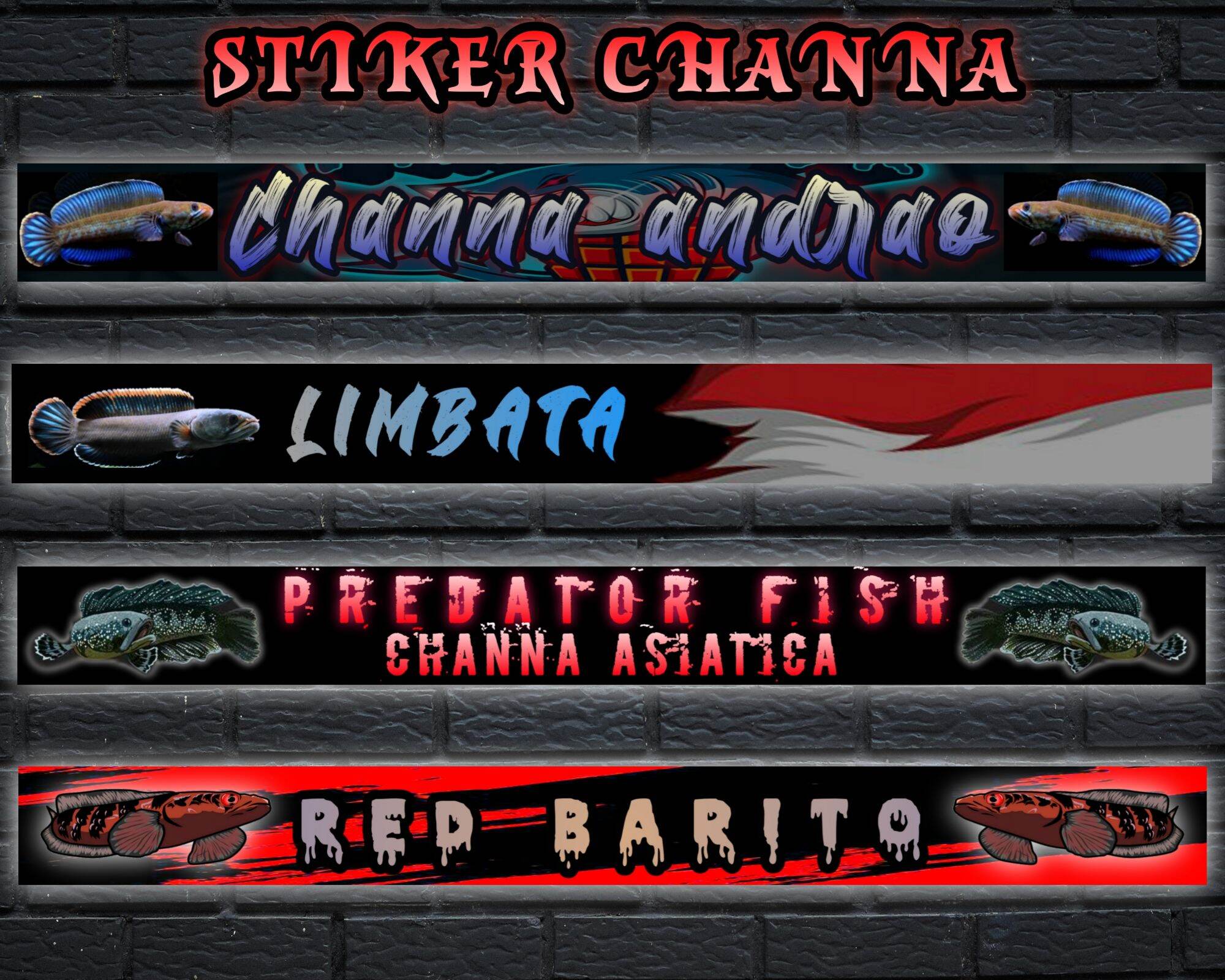 STIKER KEREN AQUARIUM AKUARIUM IKAN PREDATOR CHANNA | Lazada Indonesia