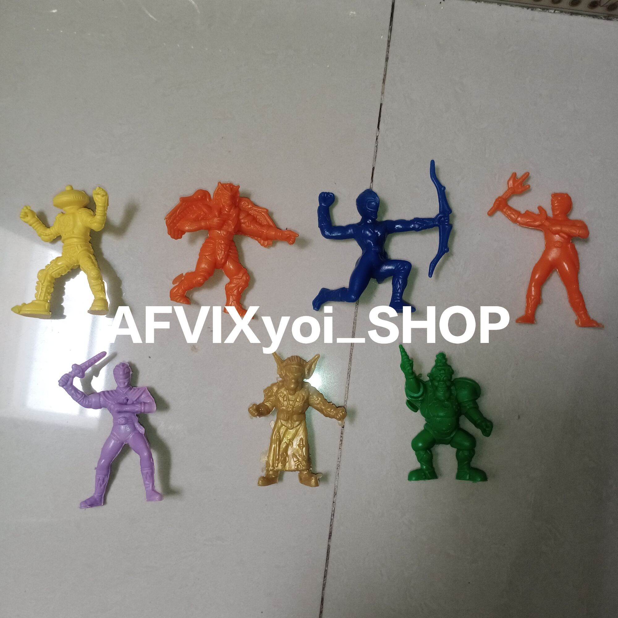 Mainan jadul action figure POWER RANGERS plastik jadul ukuran besar isi ...