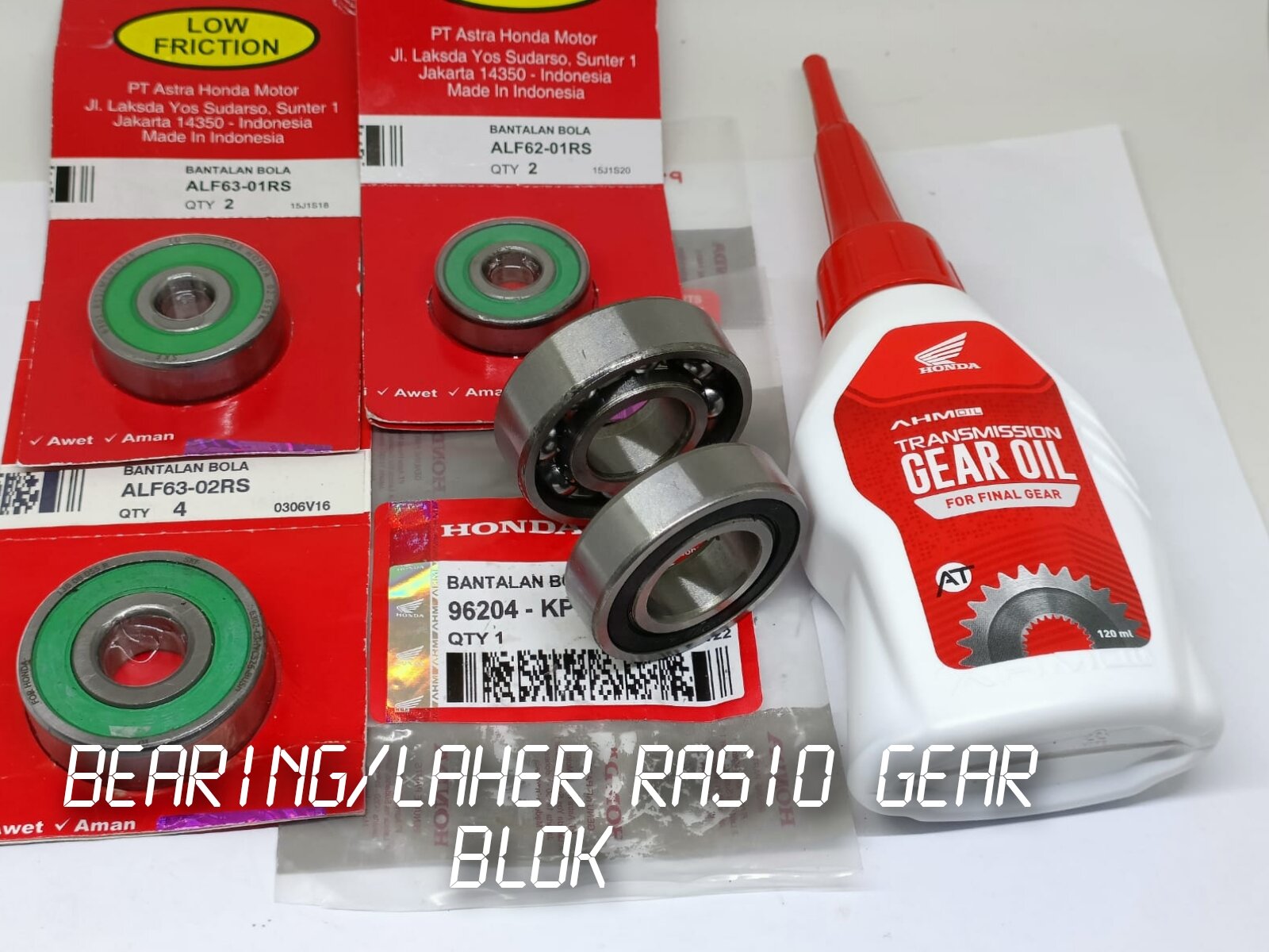 Bearing Rasio Gear Box 5PC+ Oli Gardan 120ml Honda Vario 125 fi OLD ...