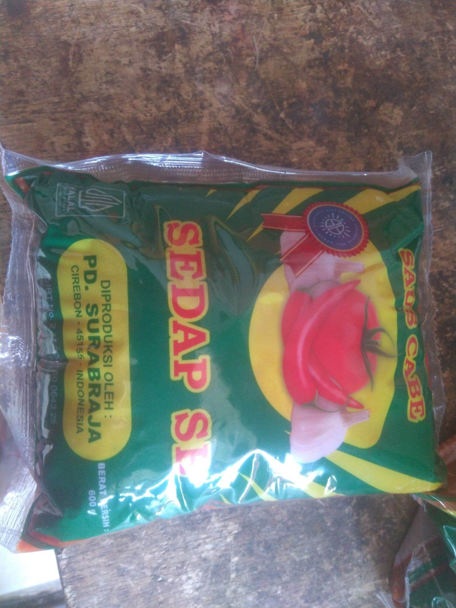 Saos sambal sedap SB produk SURABRAJA cocok untuk mie ayam dan bakso ...