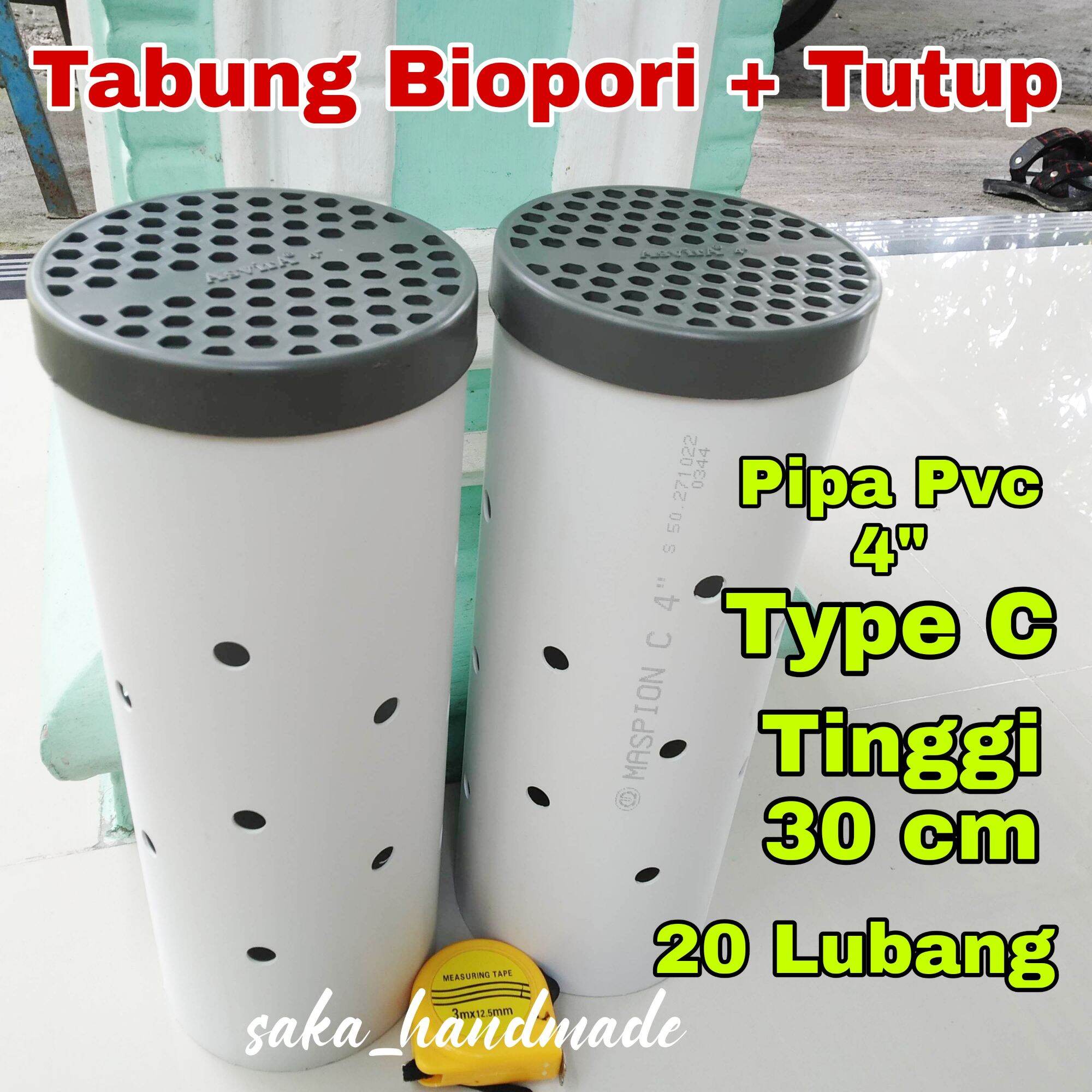 TABUNG BIOPORI + TUTUP PIPA PVC 4" TINGGI 30cm 20 LUBANG | Lazada Indonesia