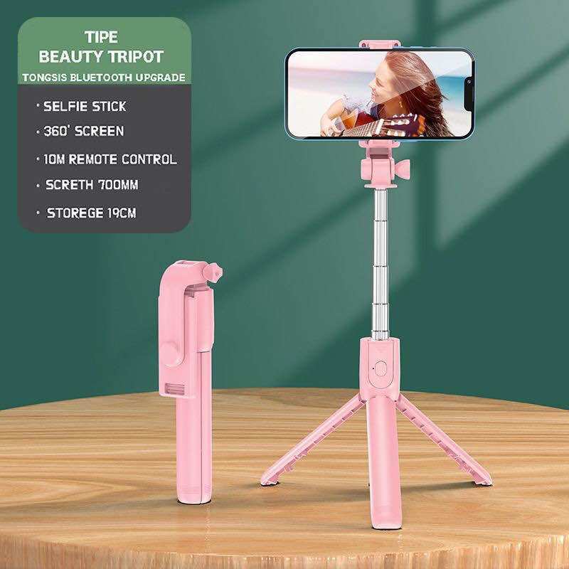 Tongsis Tripod Bluetooth R1 3in1 Remote Action Cam Macaron R1 Tongsis ...