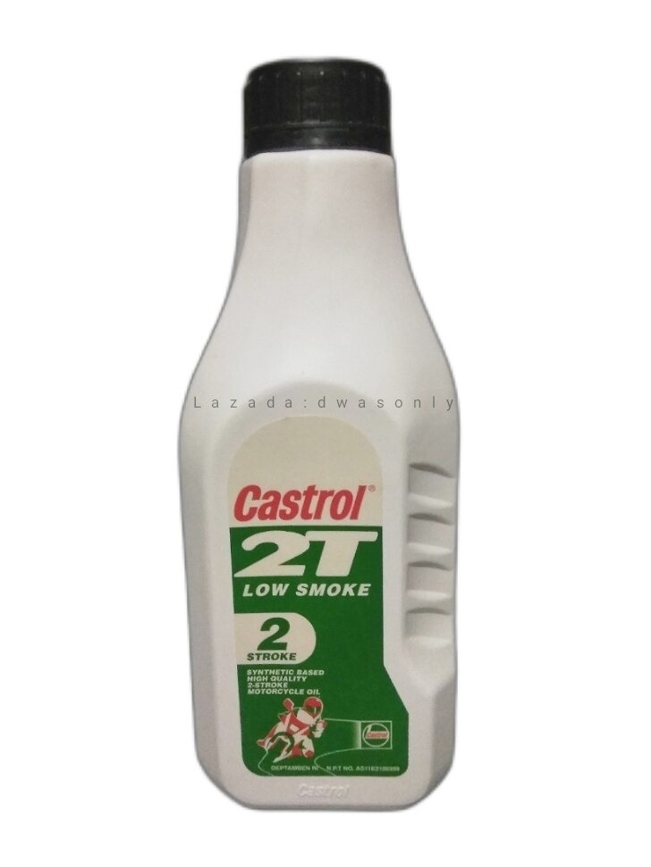 oli samping castrol low smoke botol putih label hijau lawas jadul stok ...