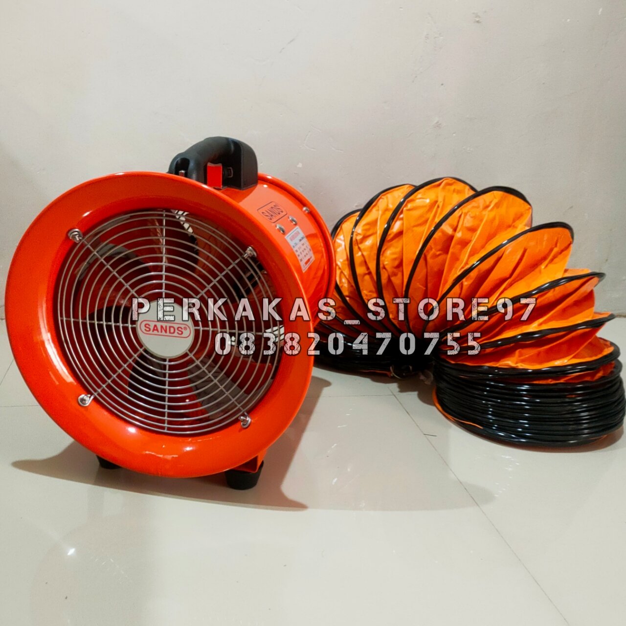 Kipas portable ventilator blower 10 inch plus selang plexyble 5 meter ...