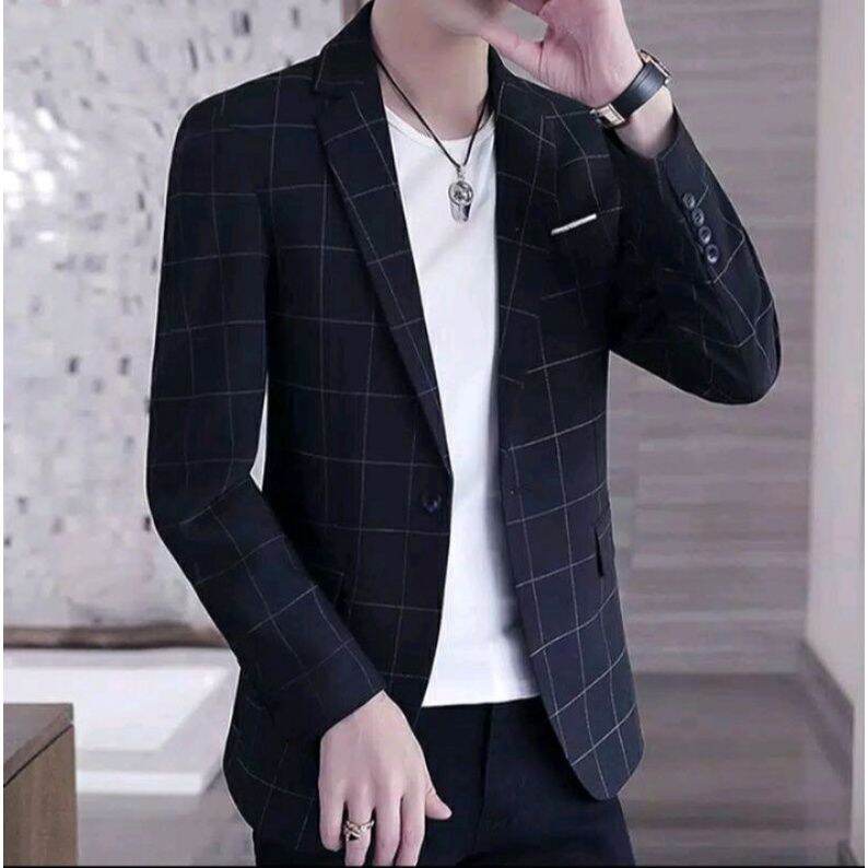 Jas Blazer kotak/Jas Blazer priaJas motif kotak | Lazada Indonesia
