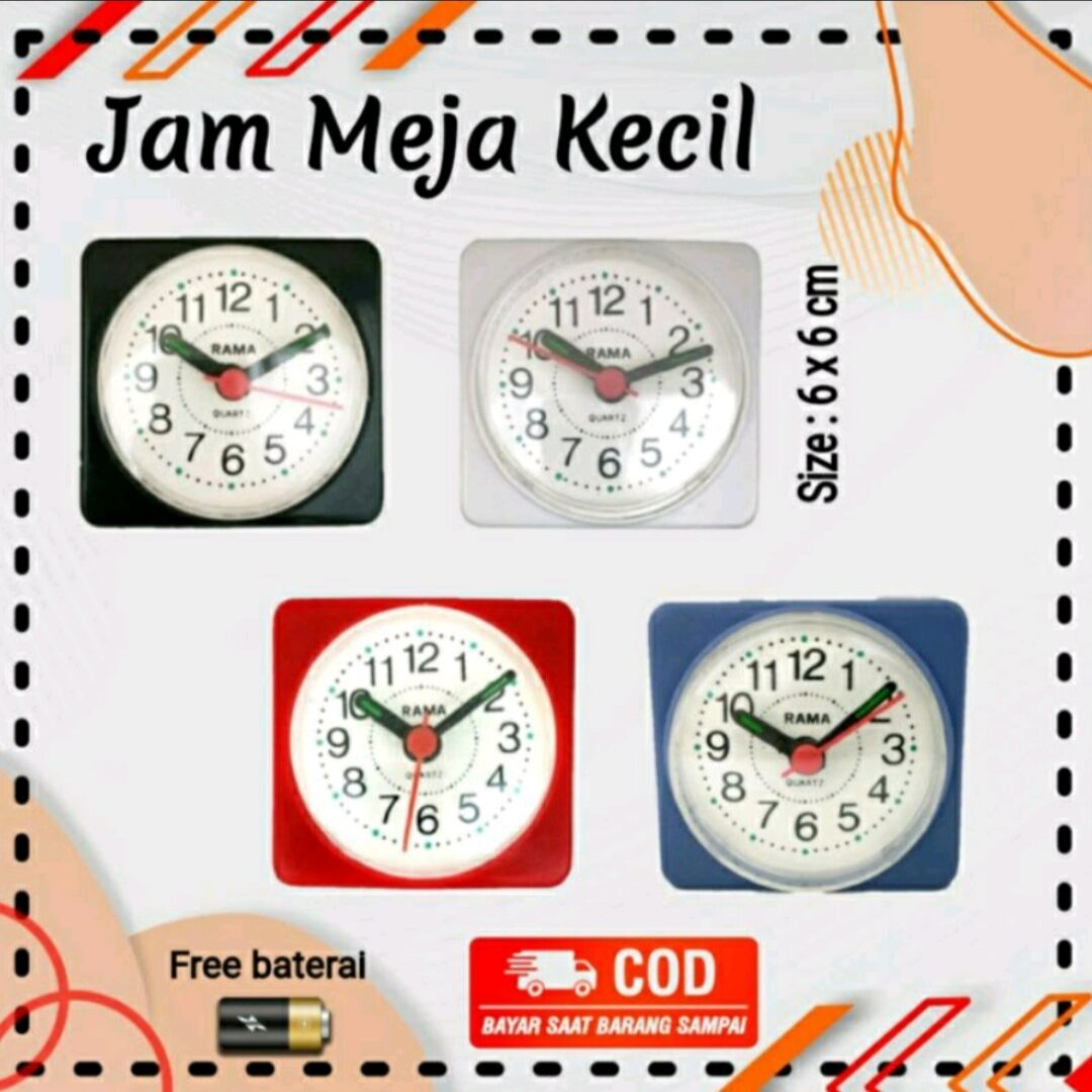 Jam Meja Kecil Jam Mobil Mini Clock Warna Custom Free Baterai | Lazada ...