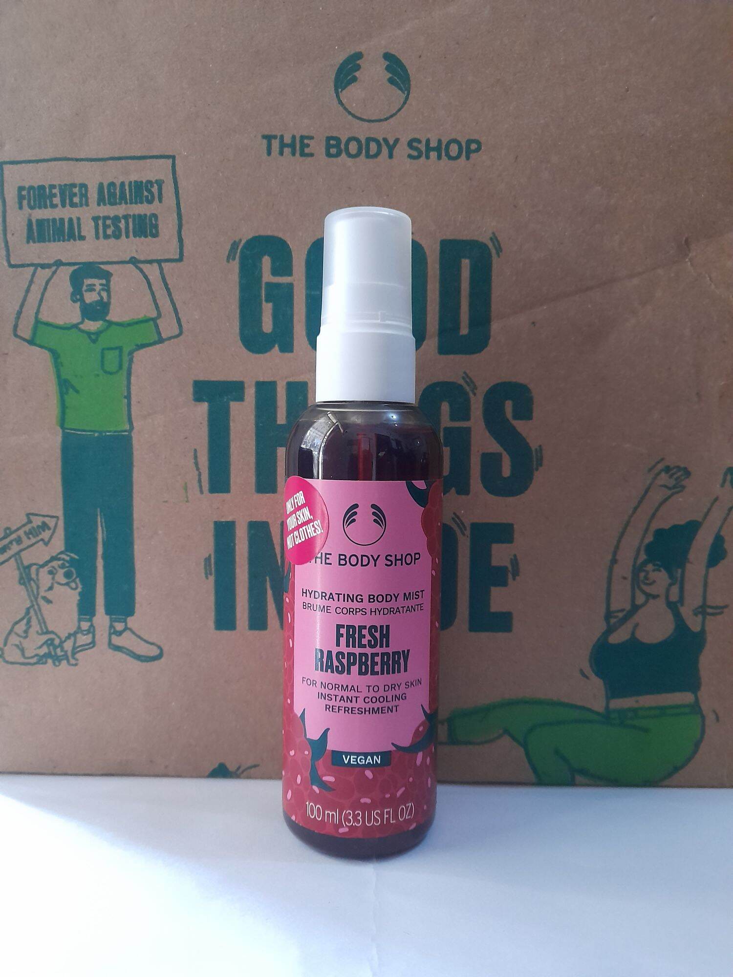The body shop fresh raspberry body mist 100ml | Lazada Indonesia