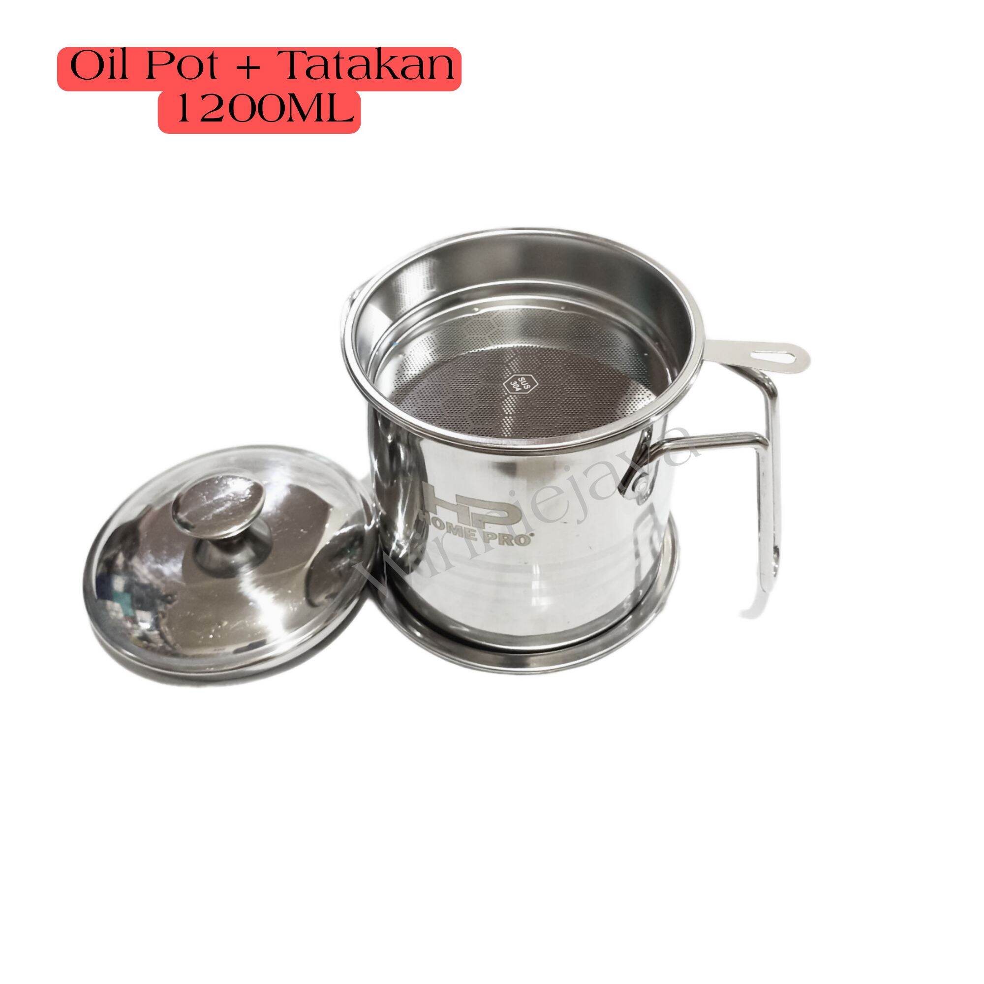 WLW888 Oil Pot Tempat Saringan Minyak Goreng Bekas 1200ML Lengkap ...