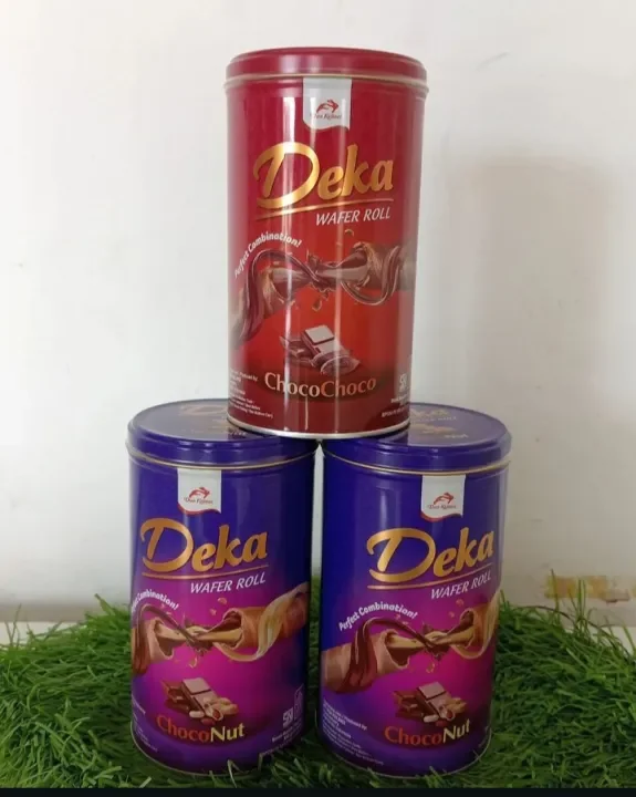 Deka Wafer Roll Tin 360g 360 gram kaleng-Deka Wafer Roll ChocoChoco ...
