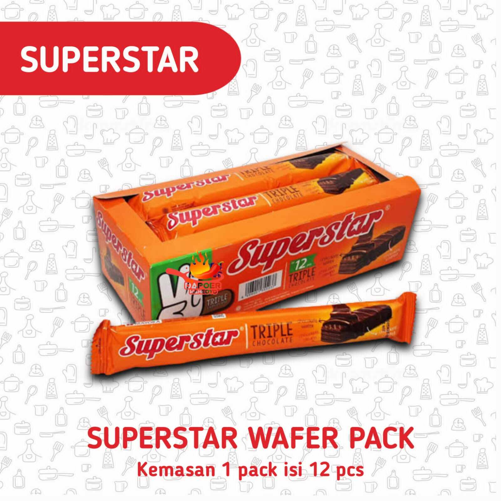 wafer superstar isi 12pcs satu box | wafer cokelat superstar | Lazada ...