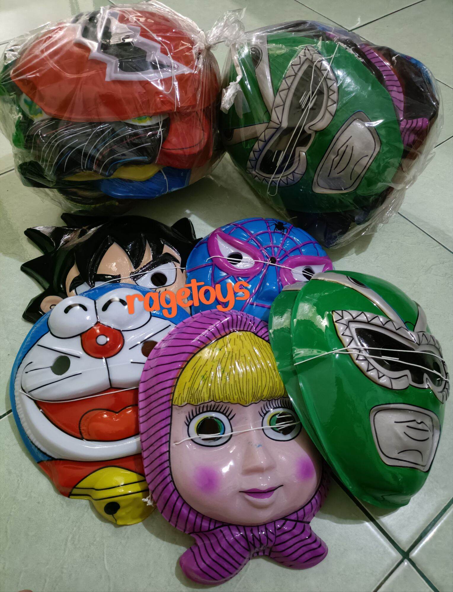 topeng mika atau topeng plastik isi 20 pcs | Lazada Indonesia