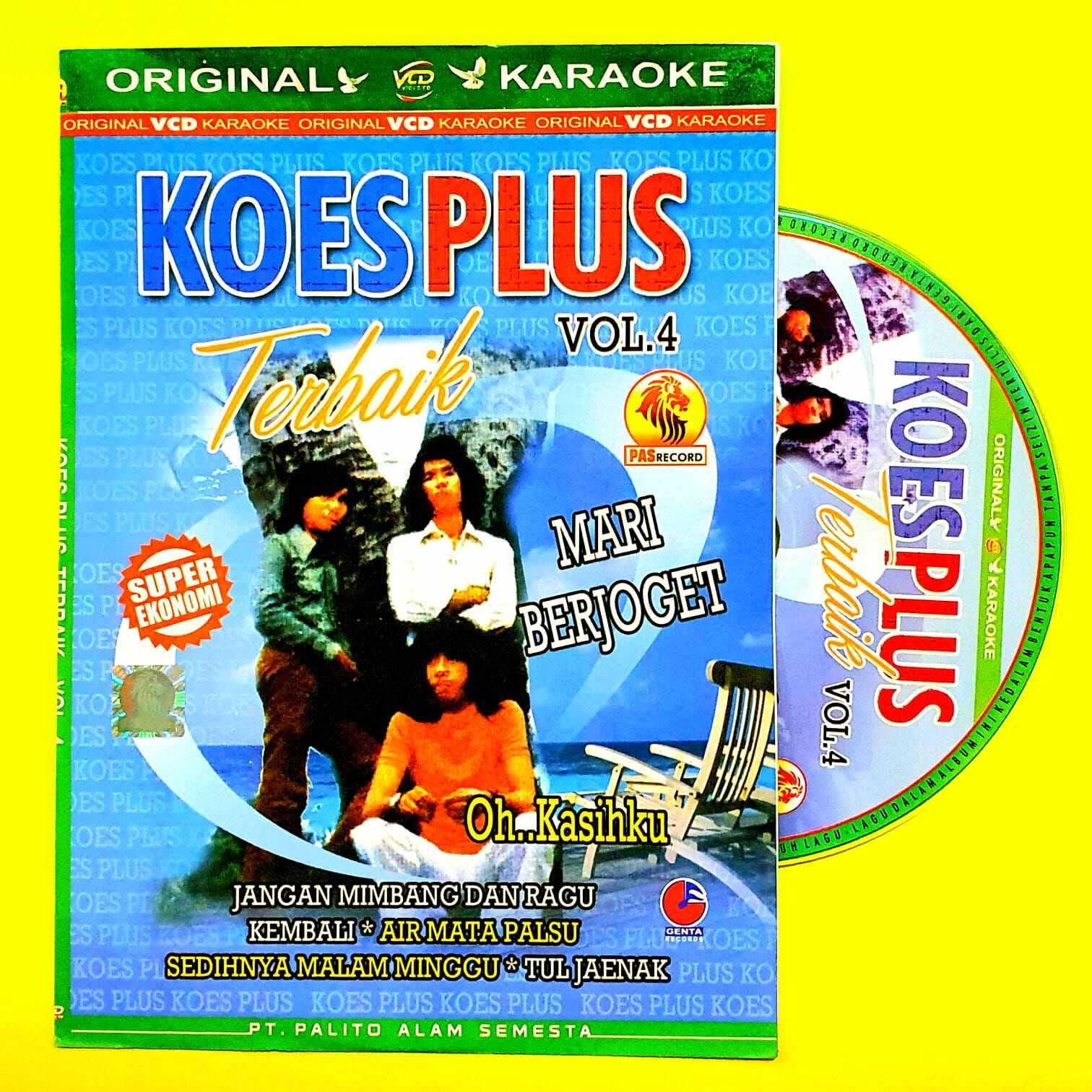 KASET VCD ORIGINAL LAGU KOES PLUS BISA KARAOKE VOCAL ON OF AKTIF-LAGU LAGU KOES PLUS TERBAIK ...
