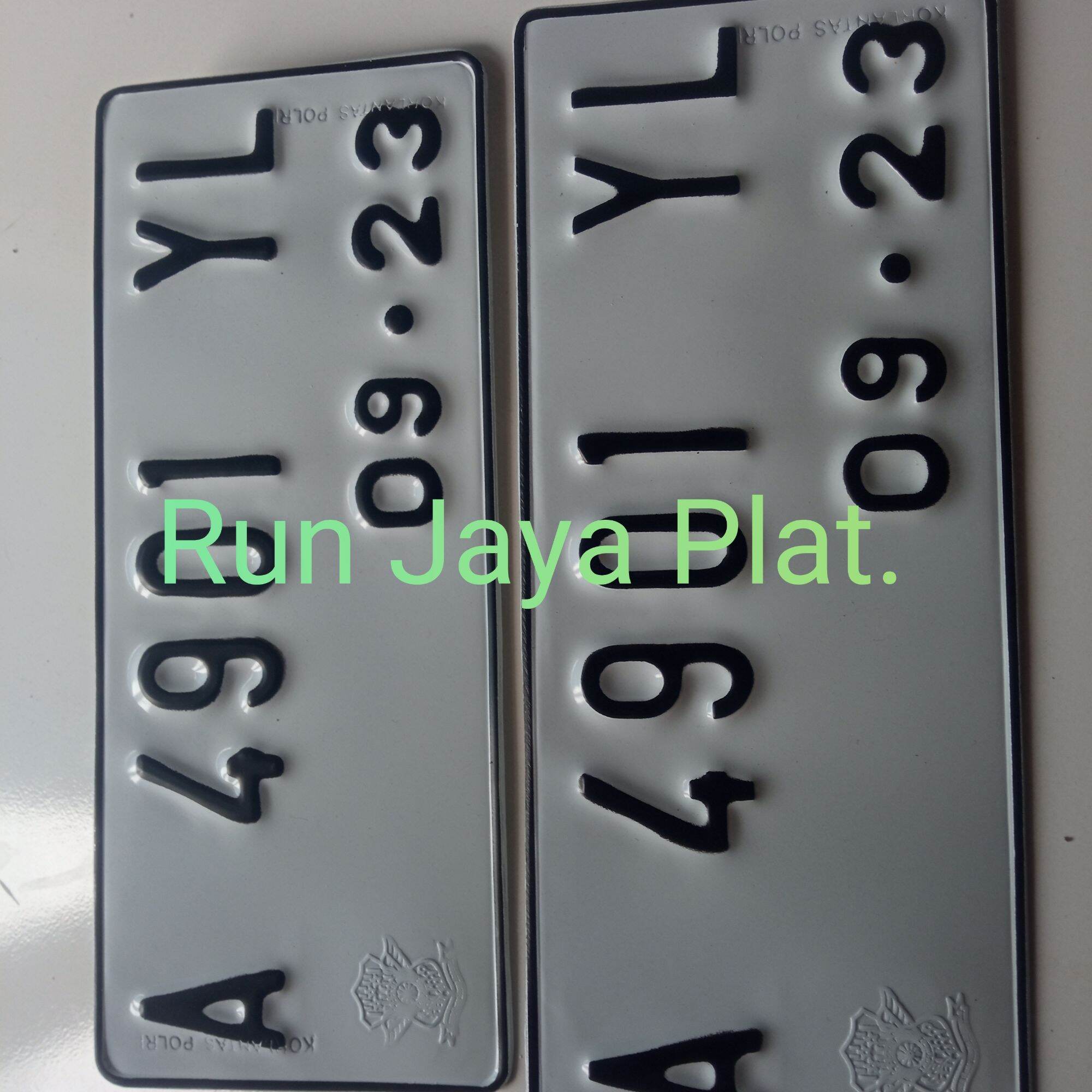 satu set plat sepeda motor. warna Putih | Lazada Indonesia