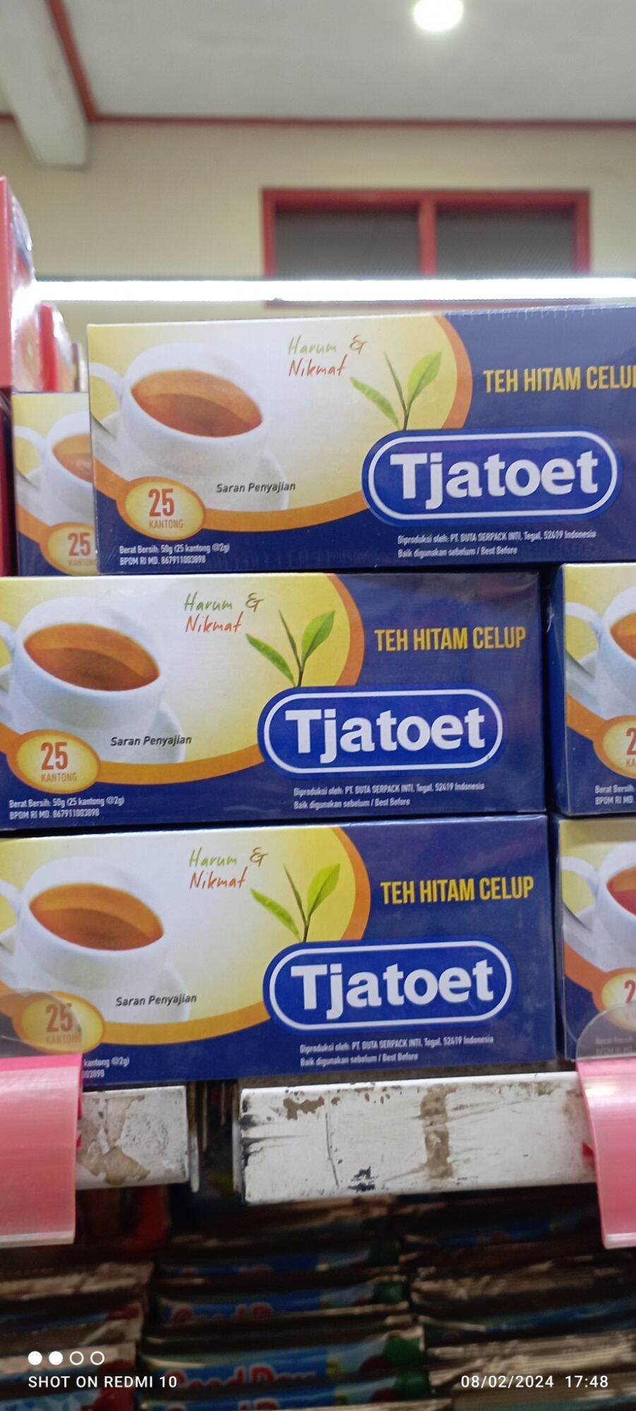 Teh celup merk tjatoet warna biru. ukuran 50 gram. | Lazada Indonesia