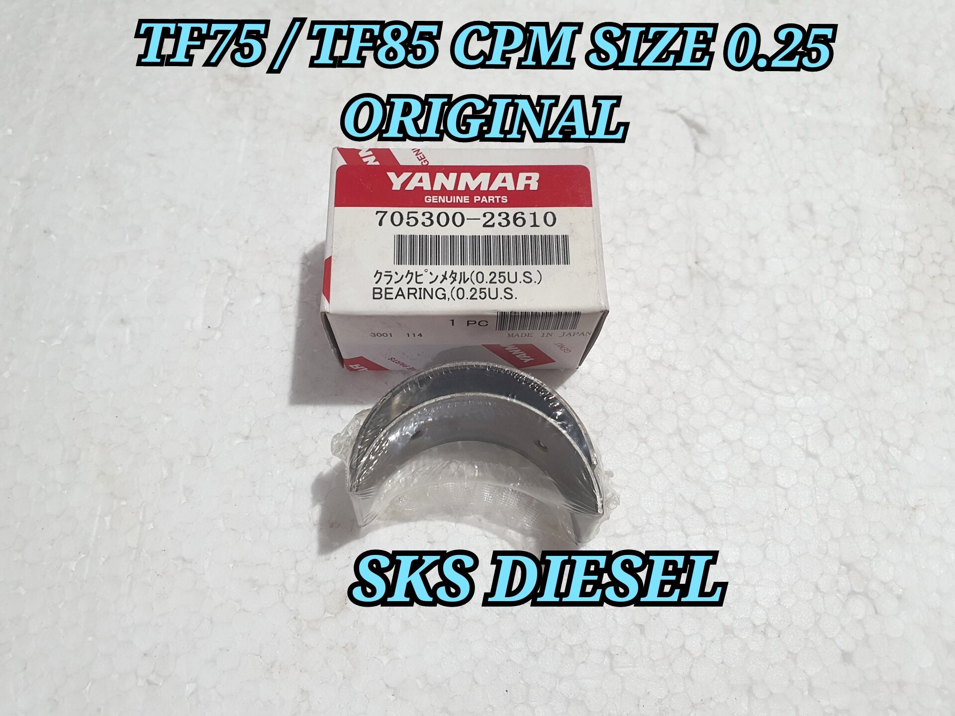 TF75 TF85 CRANK PIN METAL CPM METAL JALAN RAUN MESIN DIESEL YANMAR SIZE ...