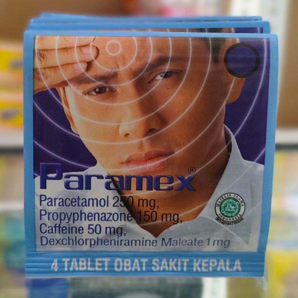 PARAMEX 1 STRIP 4 TABLET / OBAT SAKIT KEPALA DAN SAKIT GIGI | Lazada ...