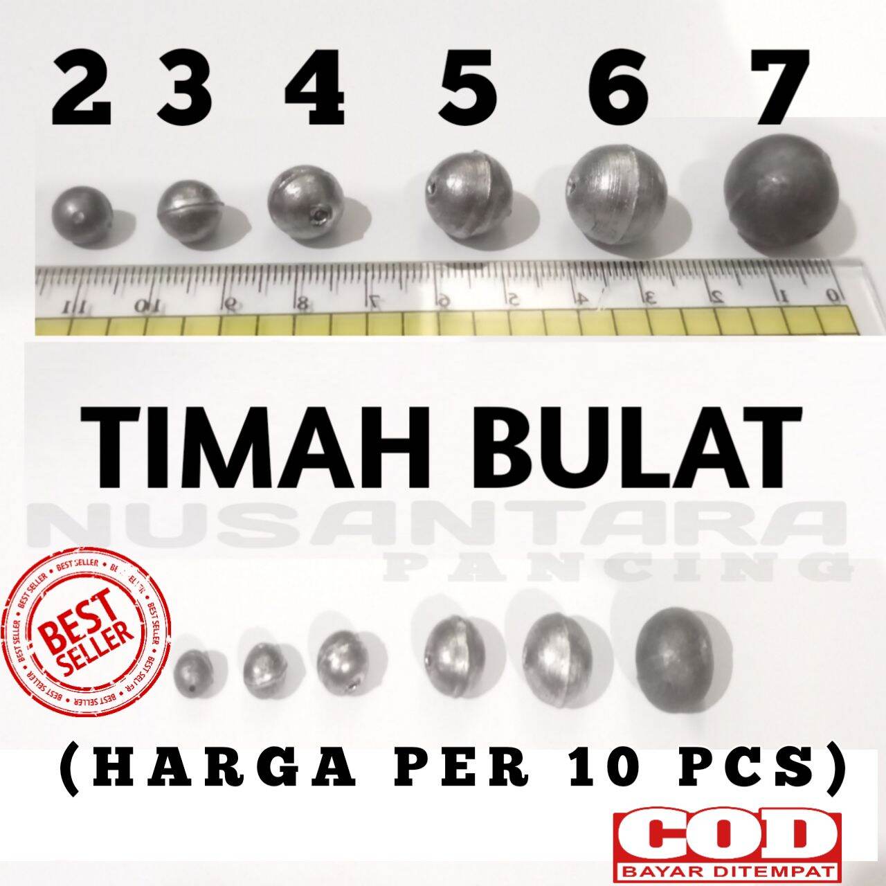 TIMAH PANCING MODEL BULAT (ISI 10 PCS) TIMAH MURAH 100% REAL PICT ...