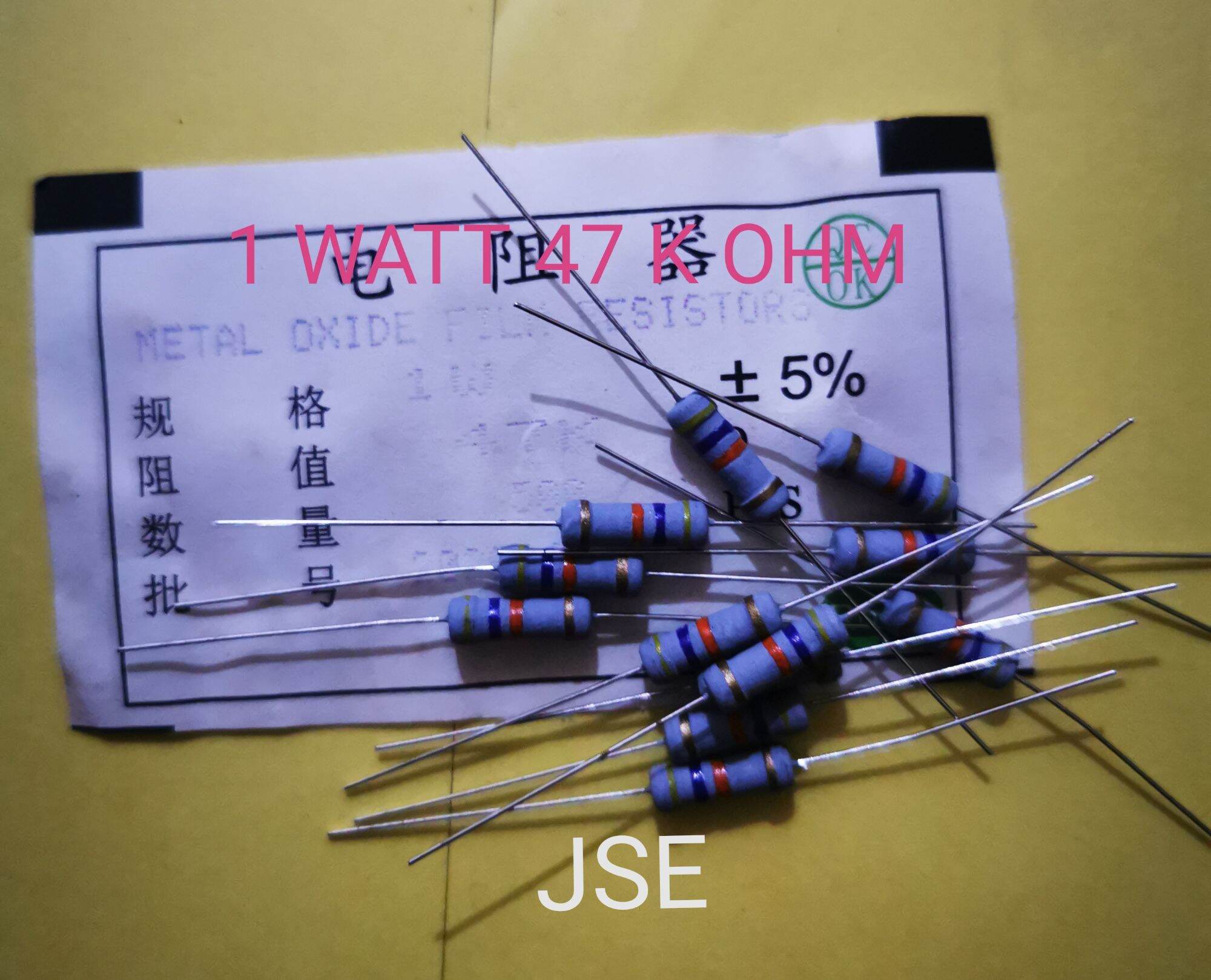 RESISTOR 1 WATT 47 K OHM ISI 12 PCS | Lazada Indonesia