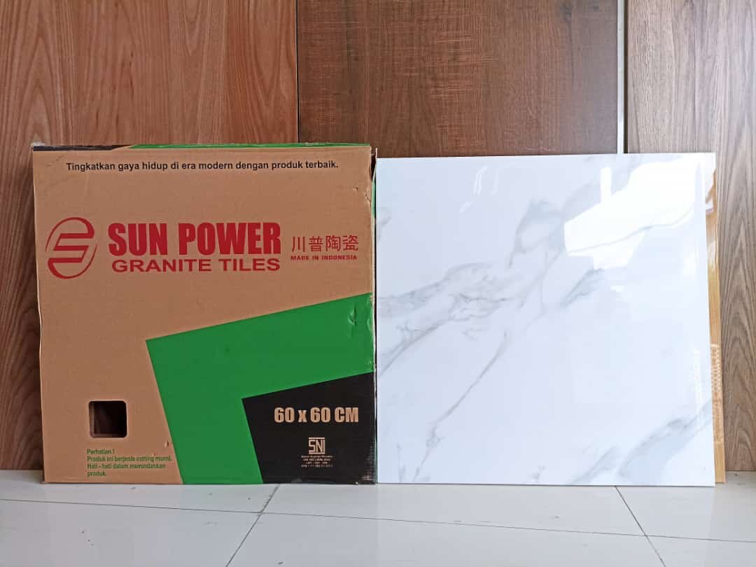 geranit lantai/Ubin Sun power 60x60 Glazed polish Kw2 | Lazada Indonesia