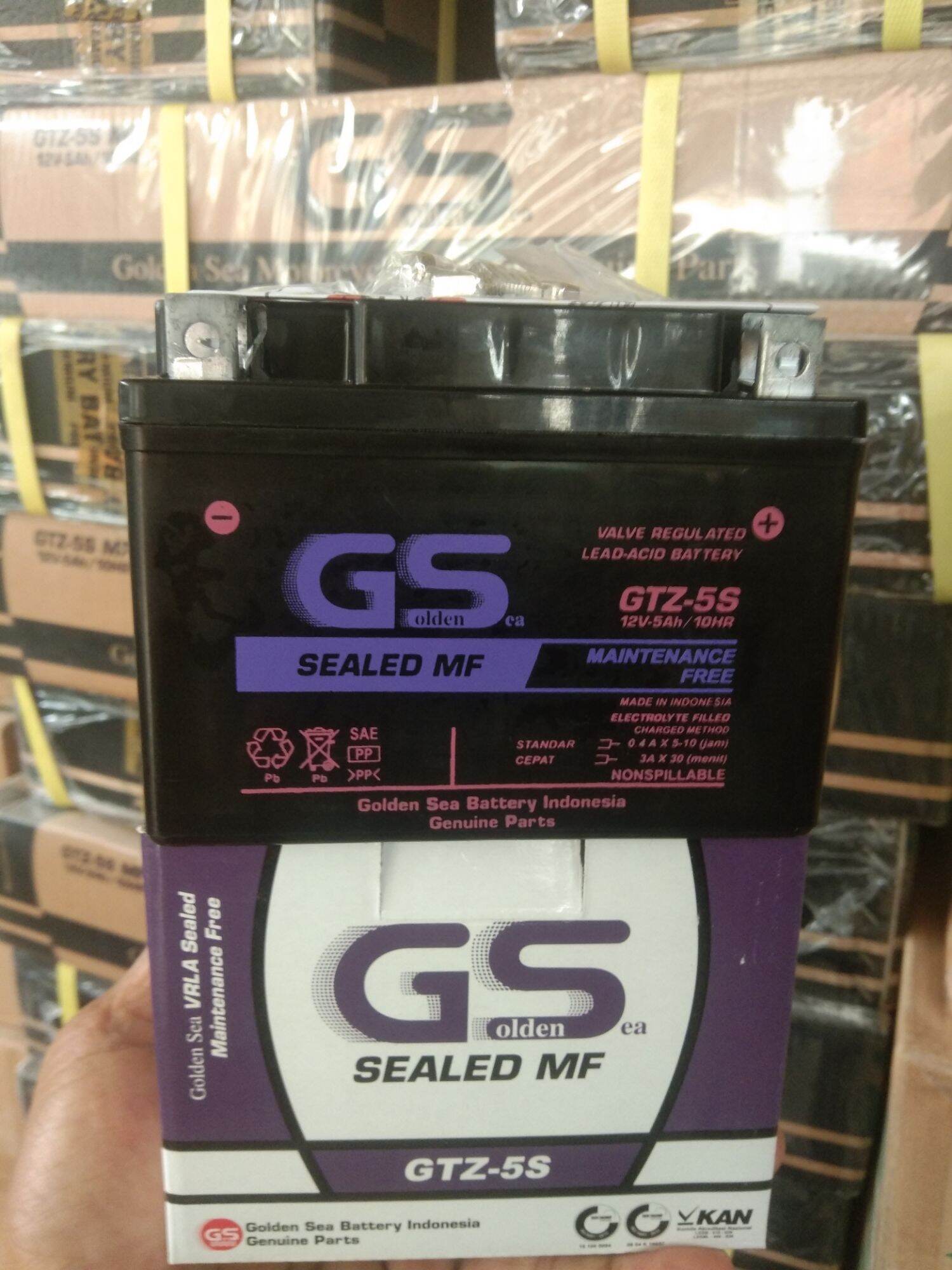 Aki GTZ-5S Karisma Beat Supra GTZ5 GTZ5S Motor Accu MF Kering Golden ...