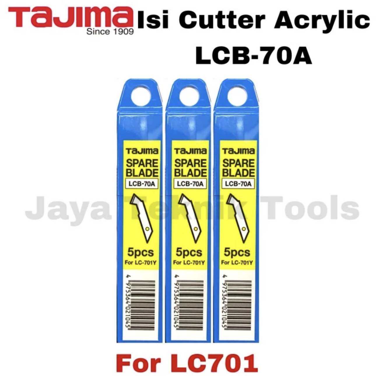 Isi Cutter Acrylic Tajima Plastik LCB70a Pak 5 pcs Mata Spare Blade ...