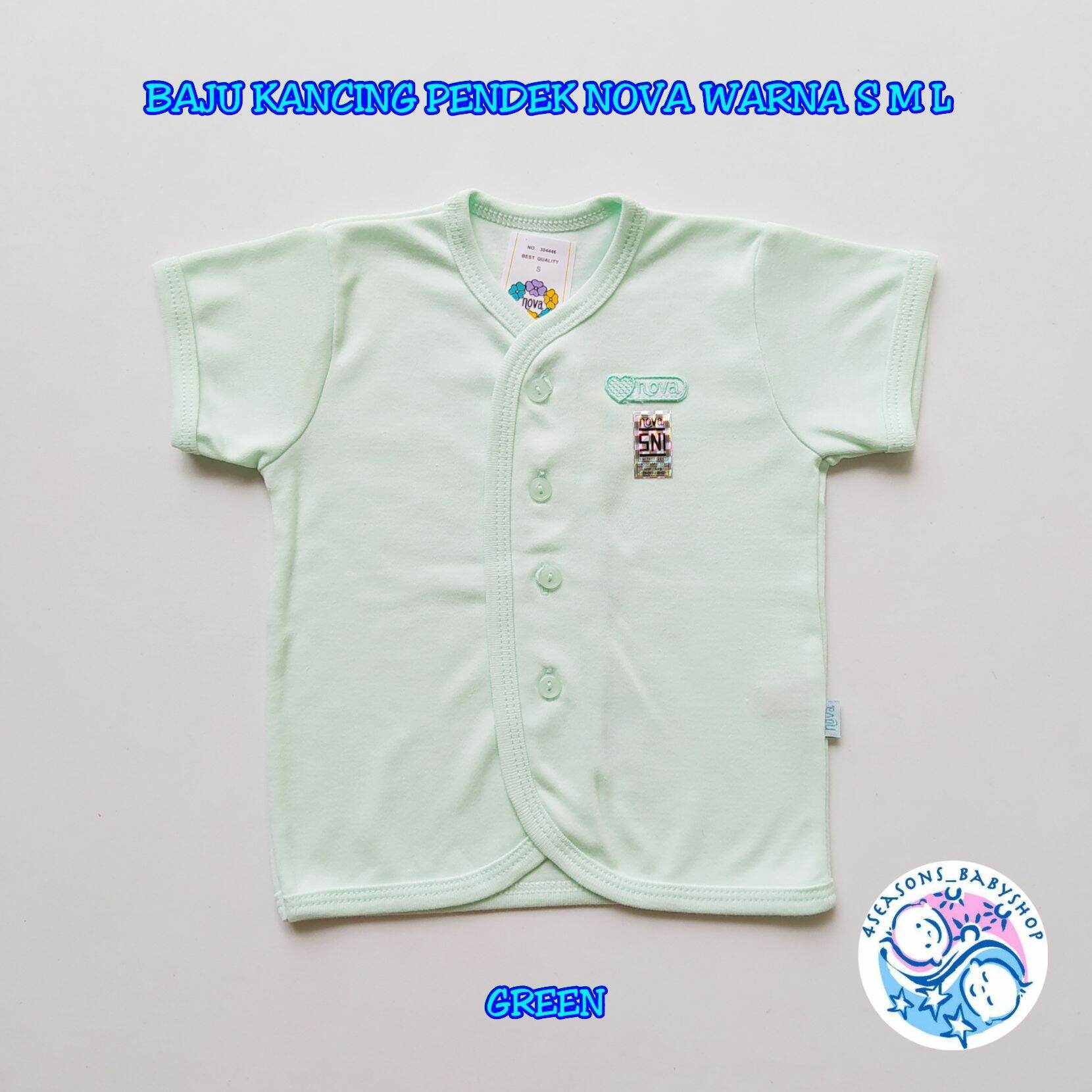 BAJU KANCING PENDEK NOVA WARNA S M L | Lazada Indonesia